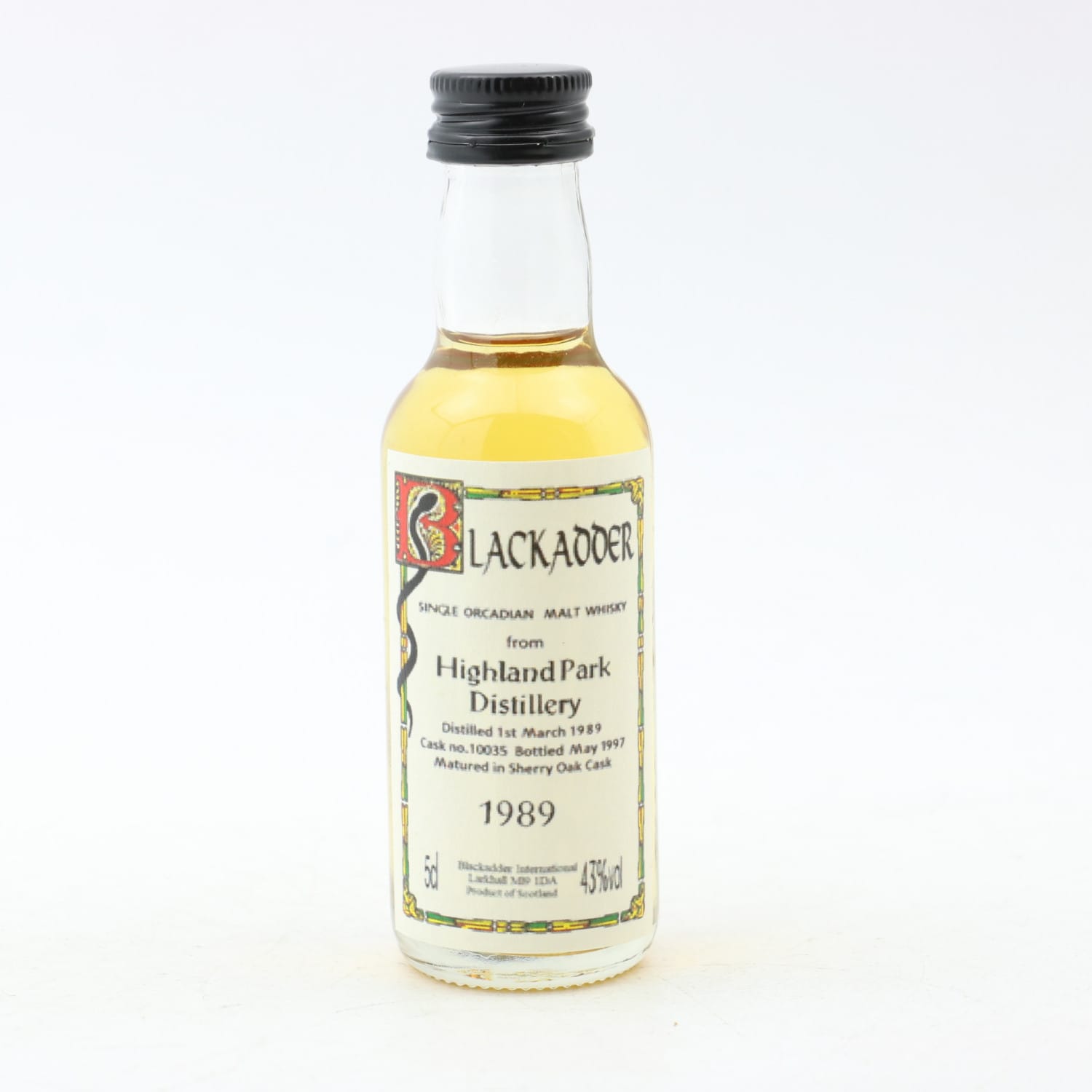 Highland Park 1989 Blackadder Mini 5cl | The 147th Auction | Scotch ...