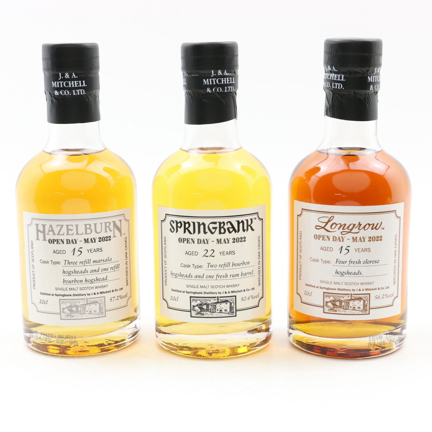 Hazelburn 15 Year Old, Springbank 22 Year Old & Longrow 15 Year Old ...
