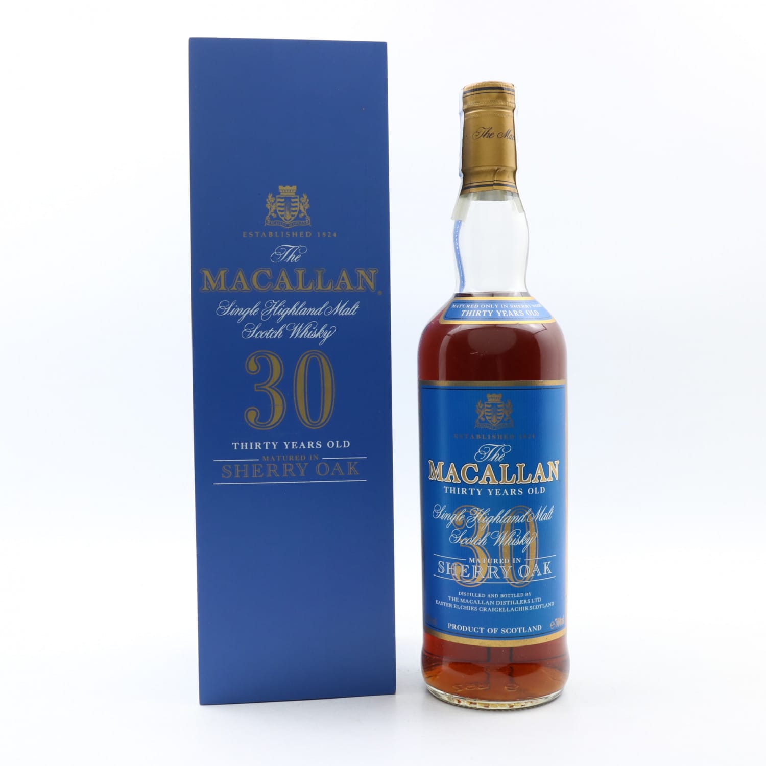 Macallan 30 Year Old Sherry Oak Blue Label | The 144th Auction | Scotch ...