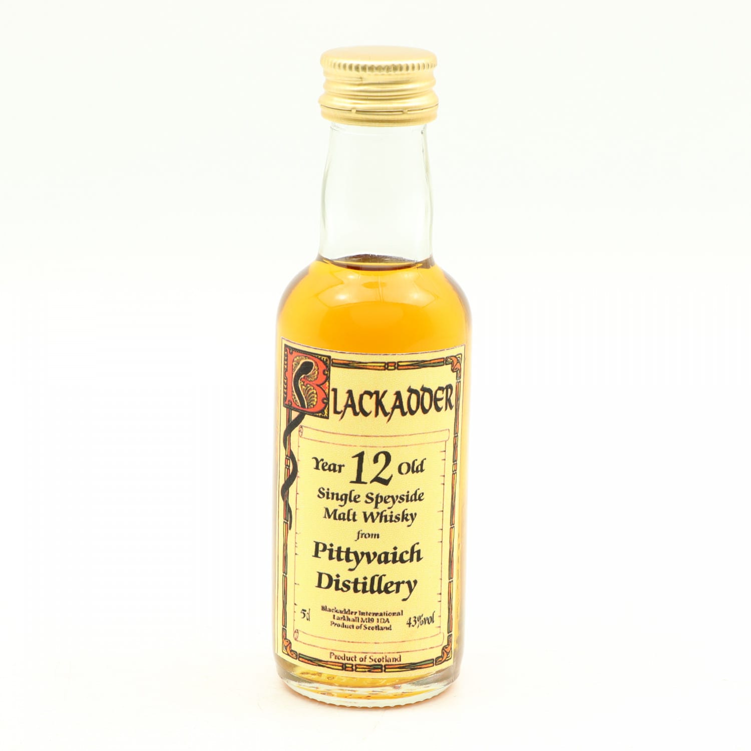 Pittyvaich 12 Year Old Blackadder Mini 5cl | The 144th Auction | Scotch ...
