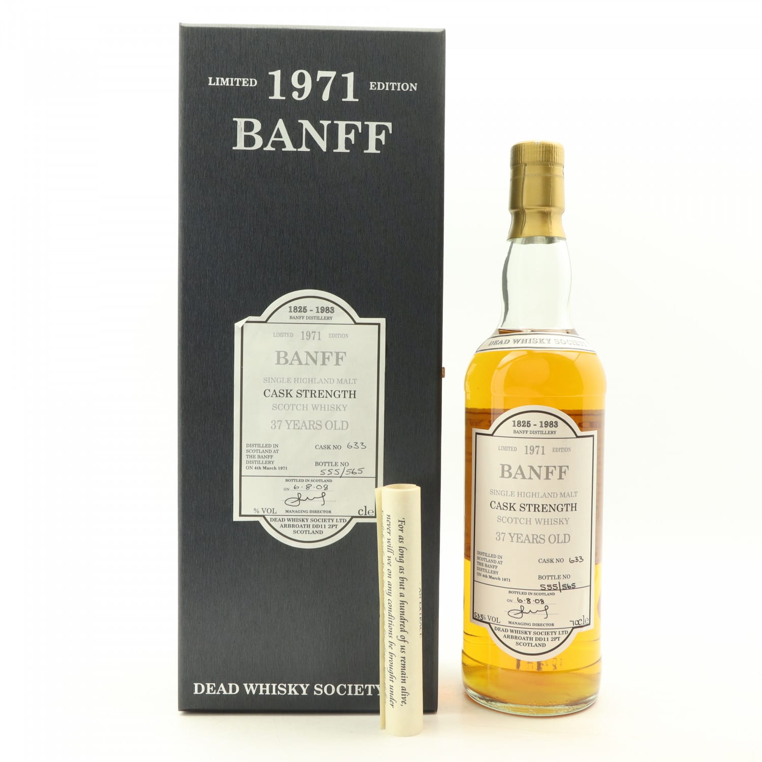 Banff 1971 37 Year Old Dead Whisky Society | The 147th Auction | Scotch ...