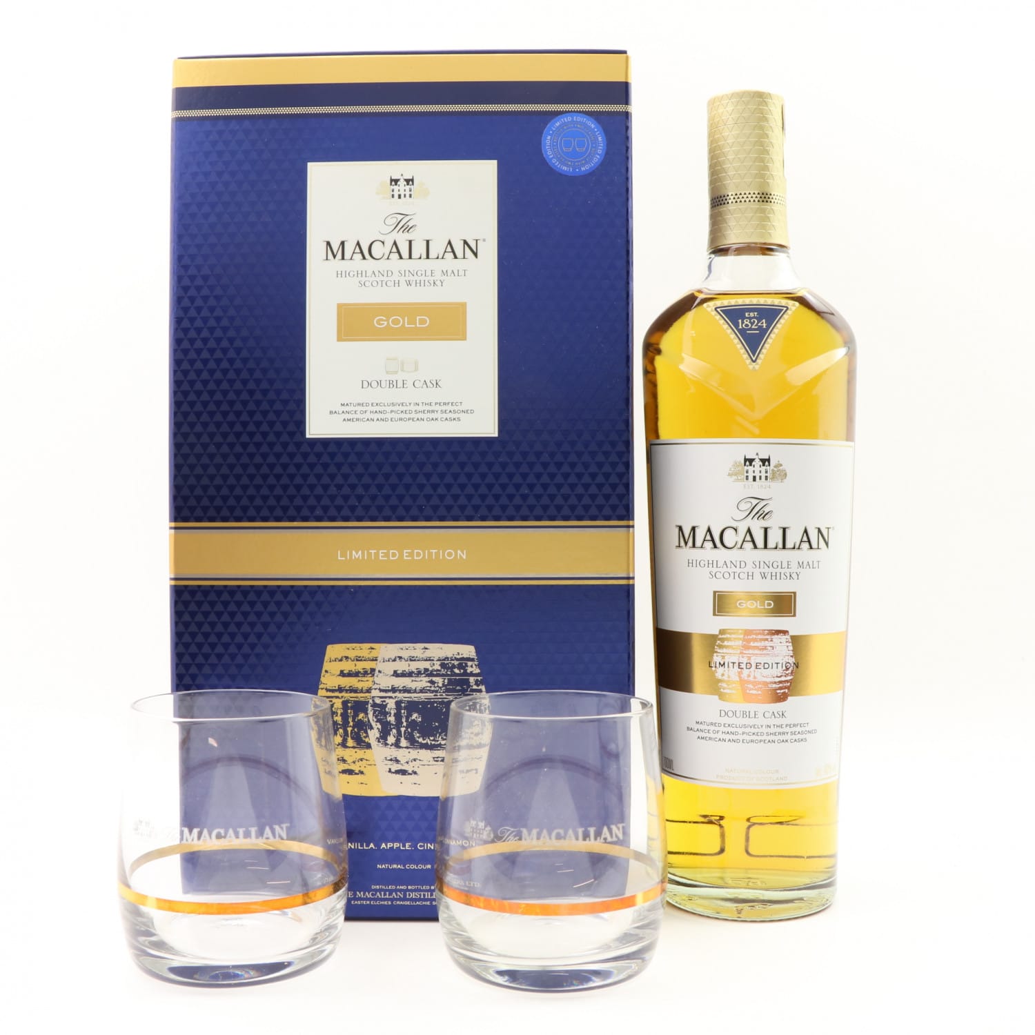 Macallan Gold Double Cask Limited Edition Gift Set With Glasses | The ...