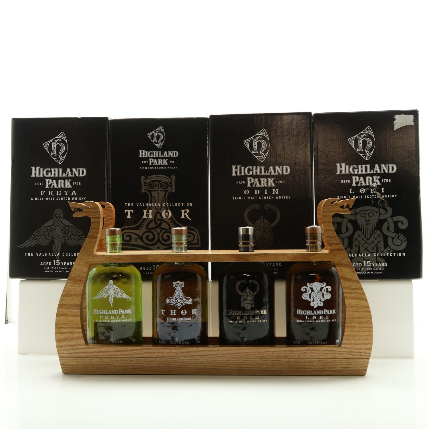 Highland Park Valhalla Collection 4 x 70cl With Longboat Display Stand ...