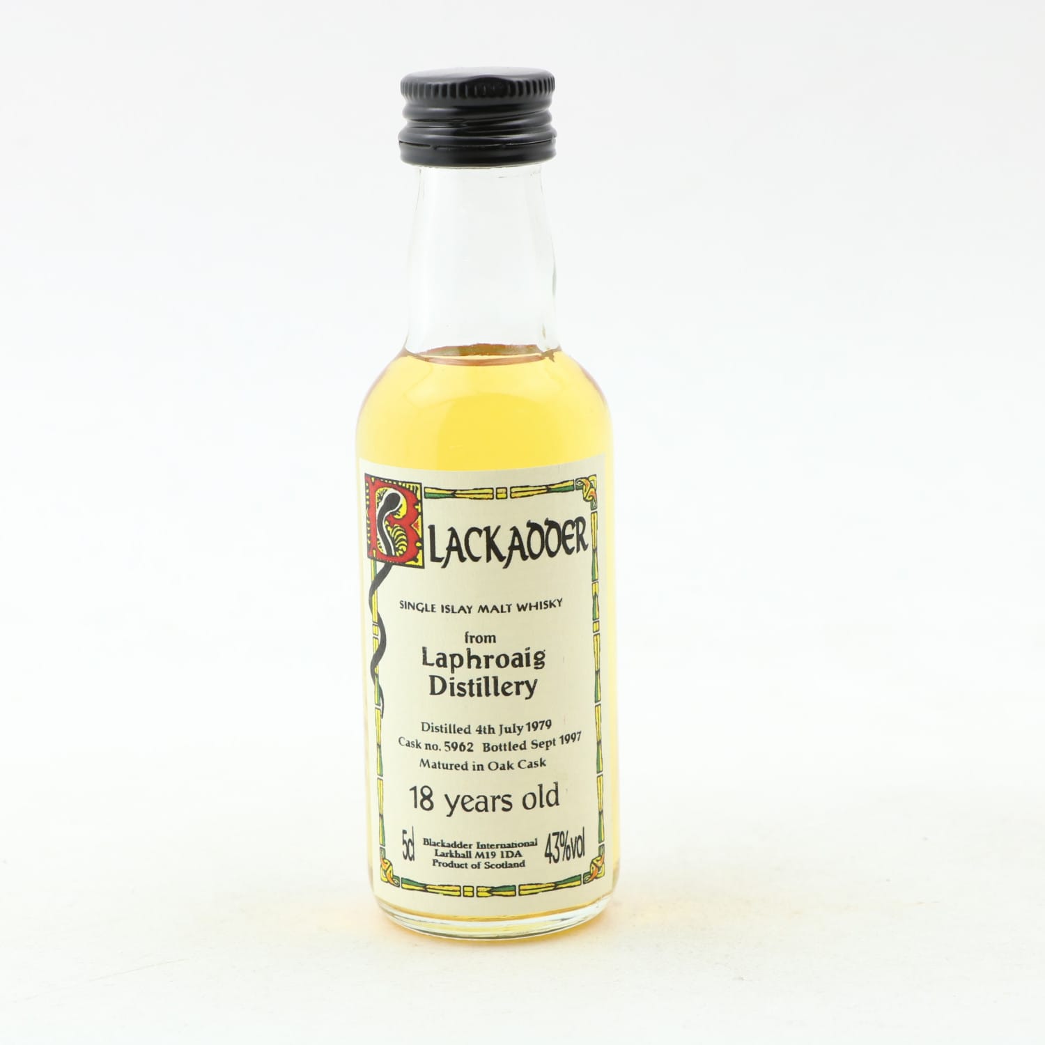 Laphroaig 1979 18 Year Old Blackadder Mini 5cl | The 166th Auction ...