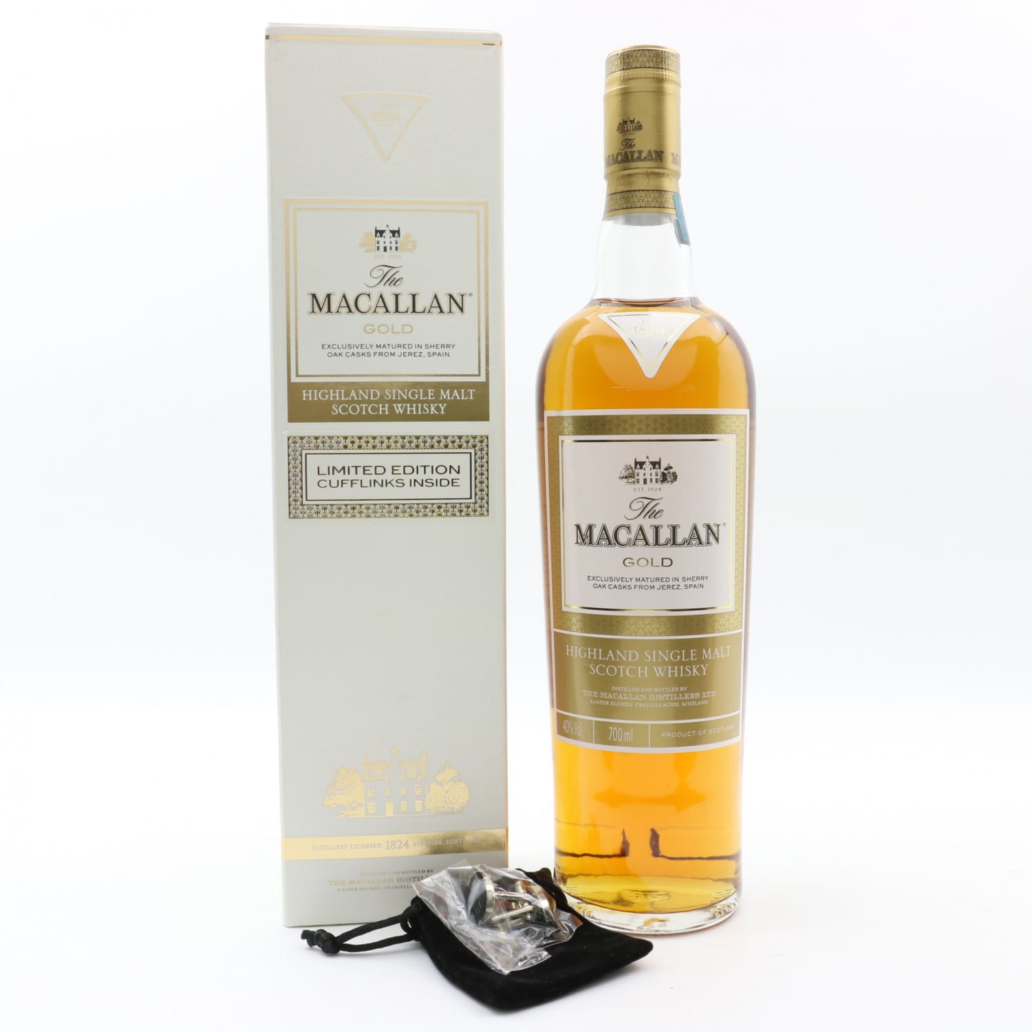 Macallan Gold with Cufflinks | The 141st Auction | Scotch Whisky Auctions