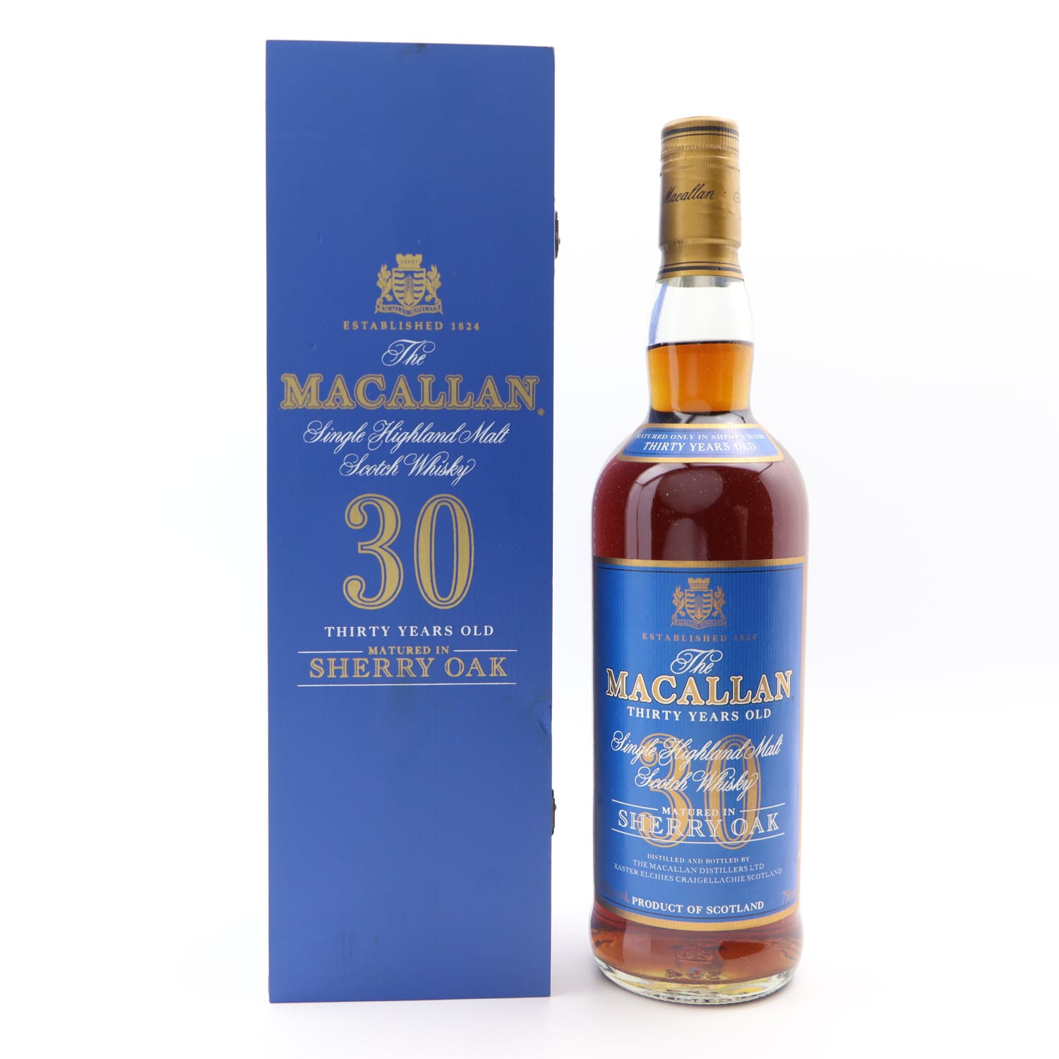 Macallan 30 Year Old Sherry Oak Blue Label | The 160th Auction | Scotch ...