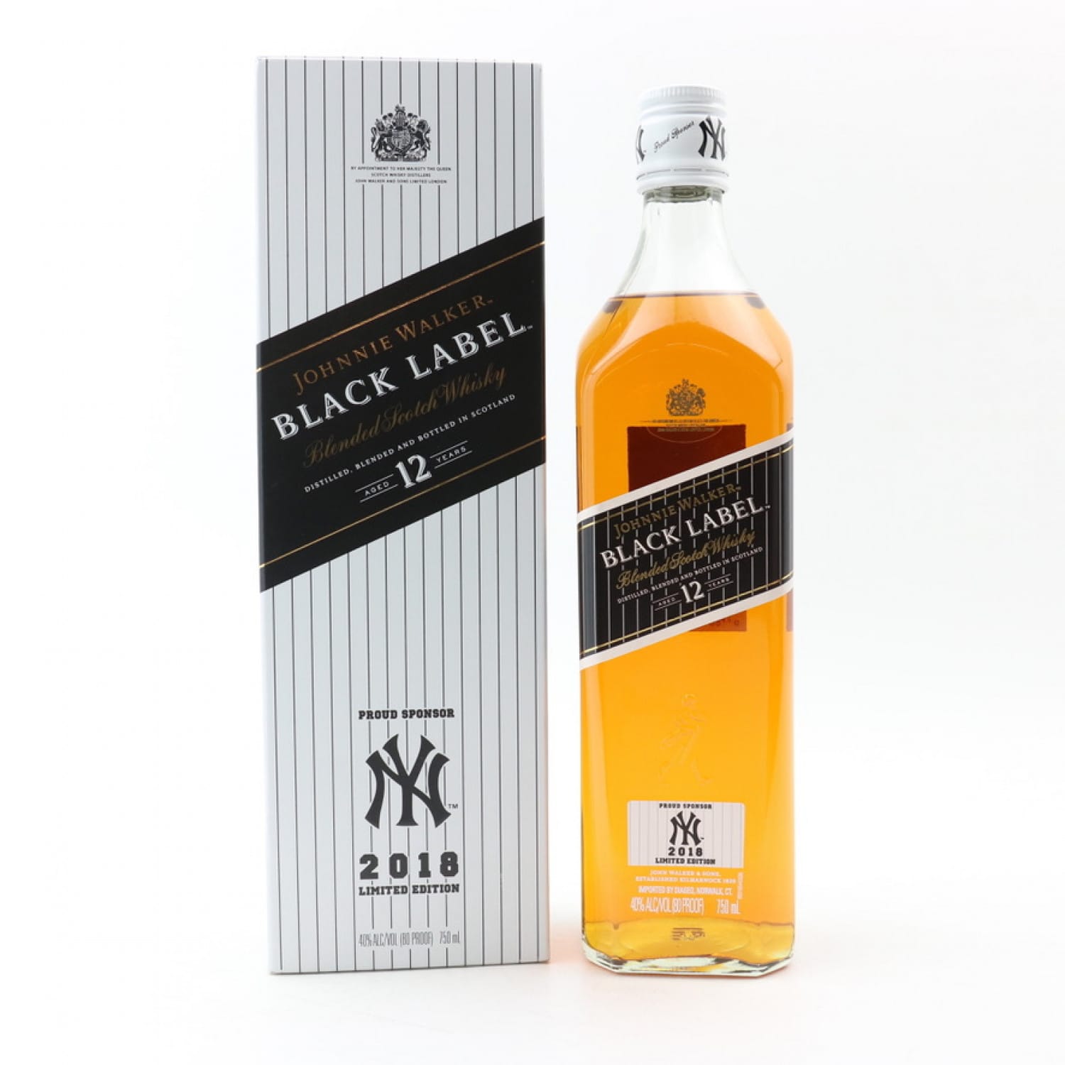 Johnnie Walker 12 Year Old Black Label New York Yankees 2018 Limited ...