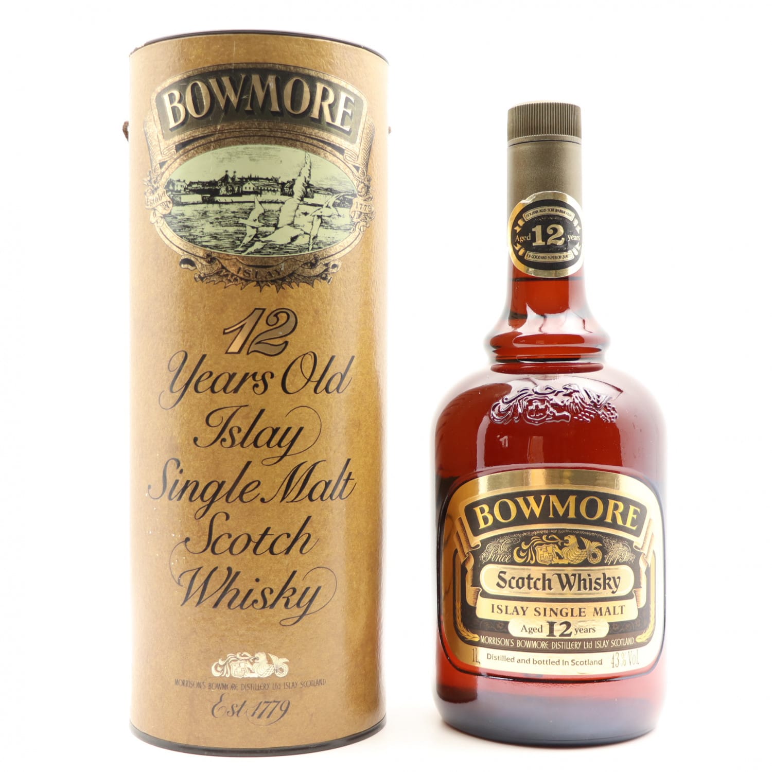 Bowmore 12 Year Old Dumpy Bottle 1L | The 135th Auction | Scotch Whisky ...