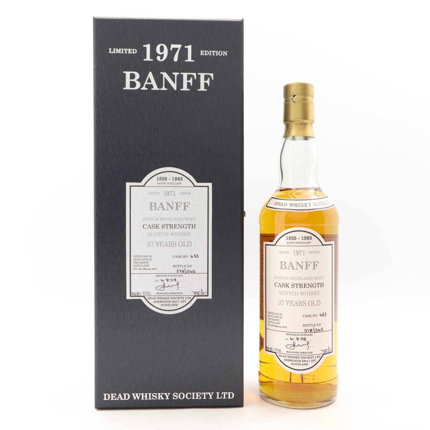 Banff 1971 37 Year Old Dead Whisky Society | The 168th Auction | Scotch ...