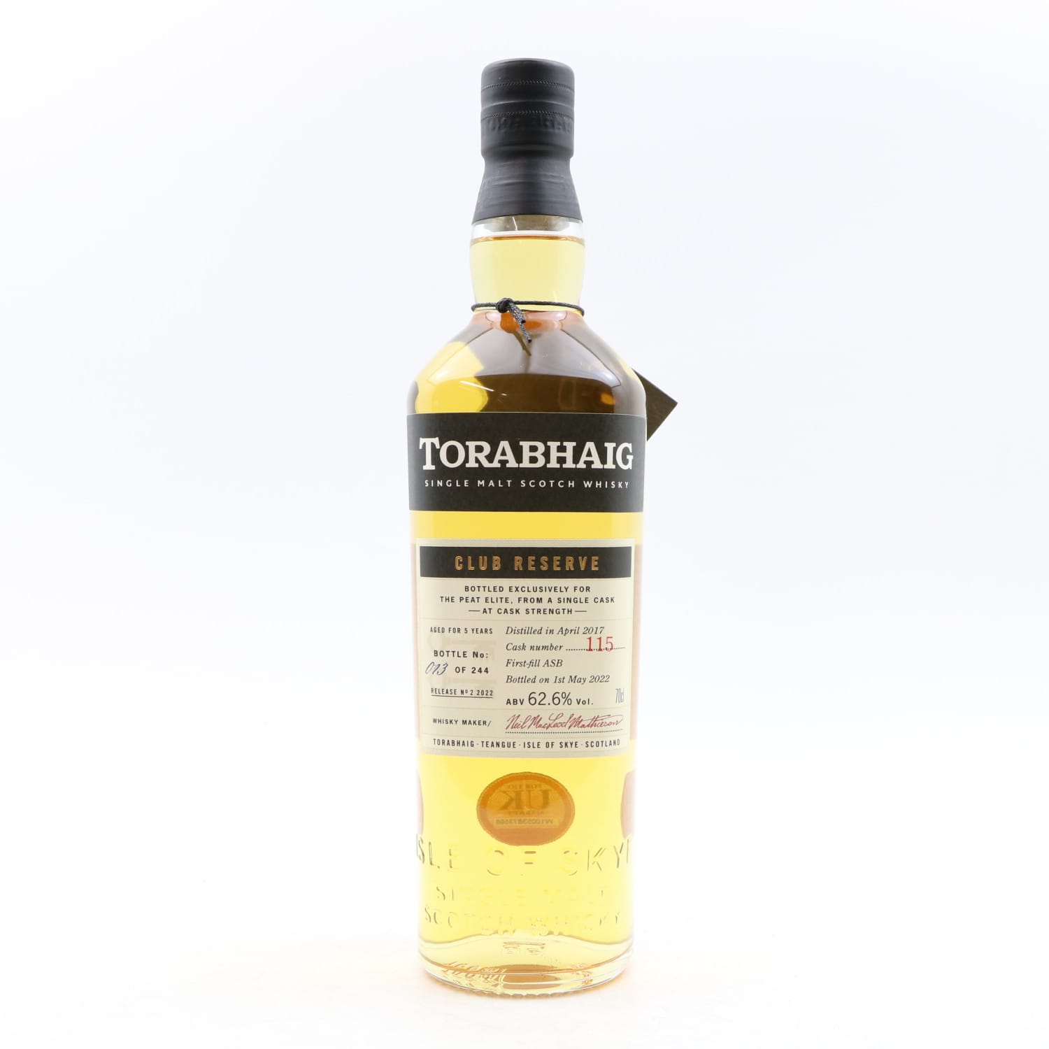 Torabhaig 2017 5 Year Old Single Cask #115 Club Reserve | The 168th ...