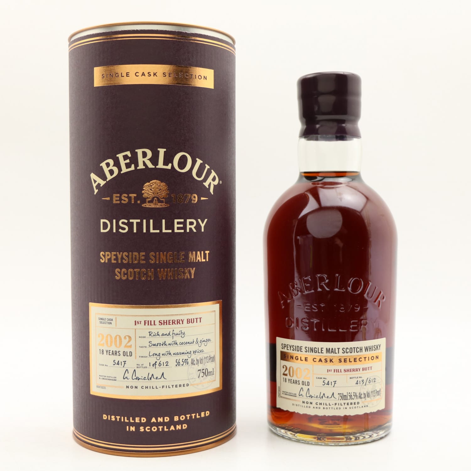 Aberlour 2002 18 Year Old Single Cask #5471 75cl | The 137th Auction ...