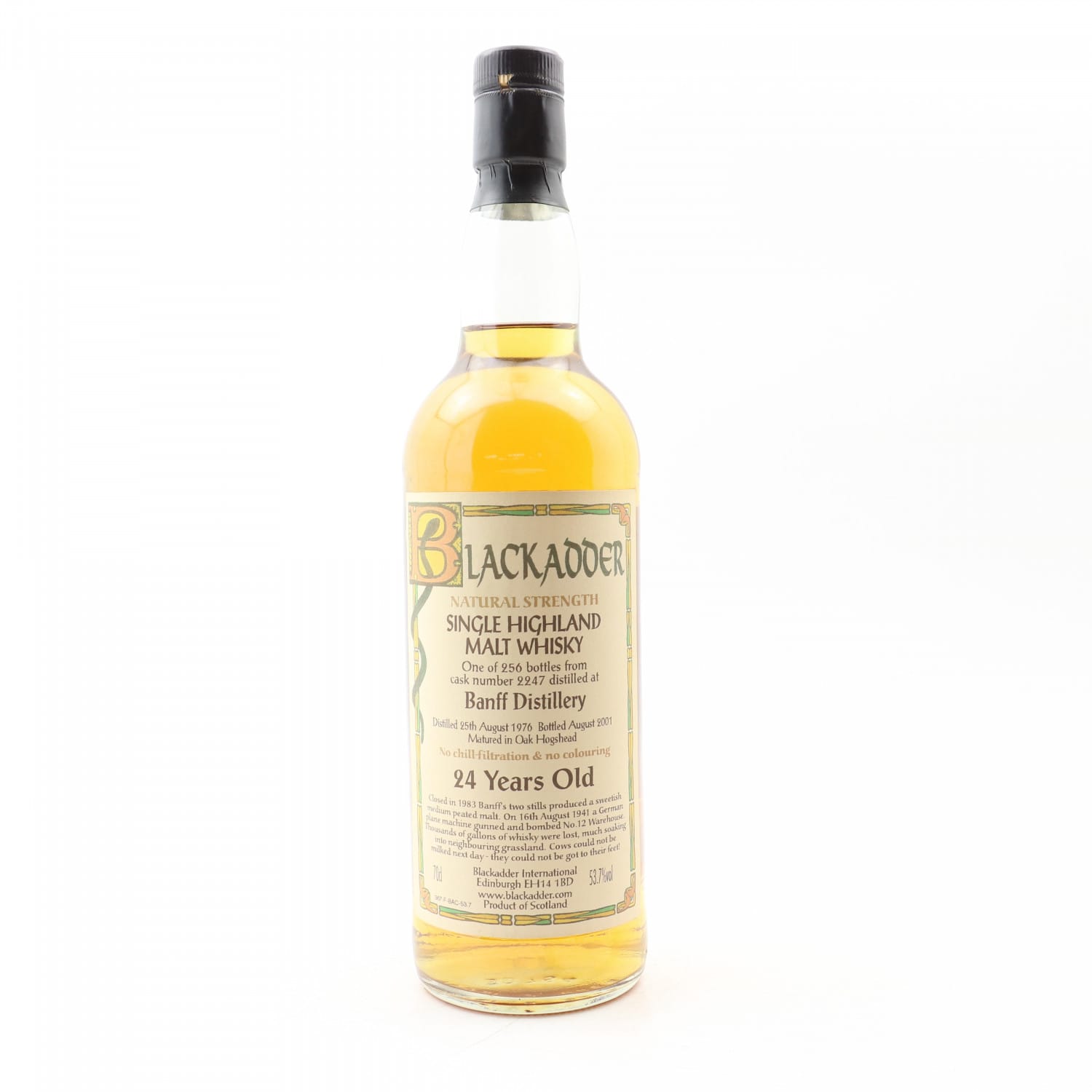Banff 1976 24 Year Old Blackadder | The 156th Auction | Scotch Whisky ...