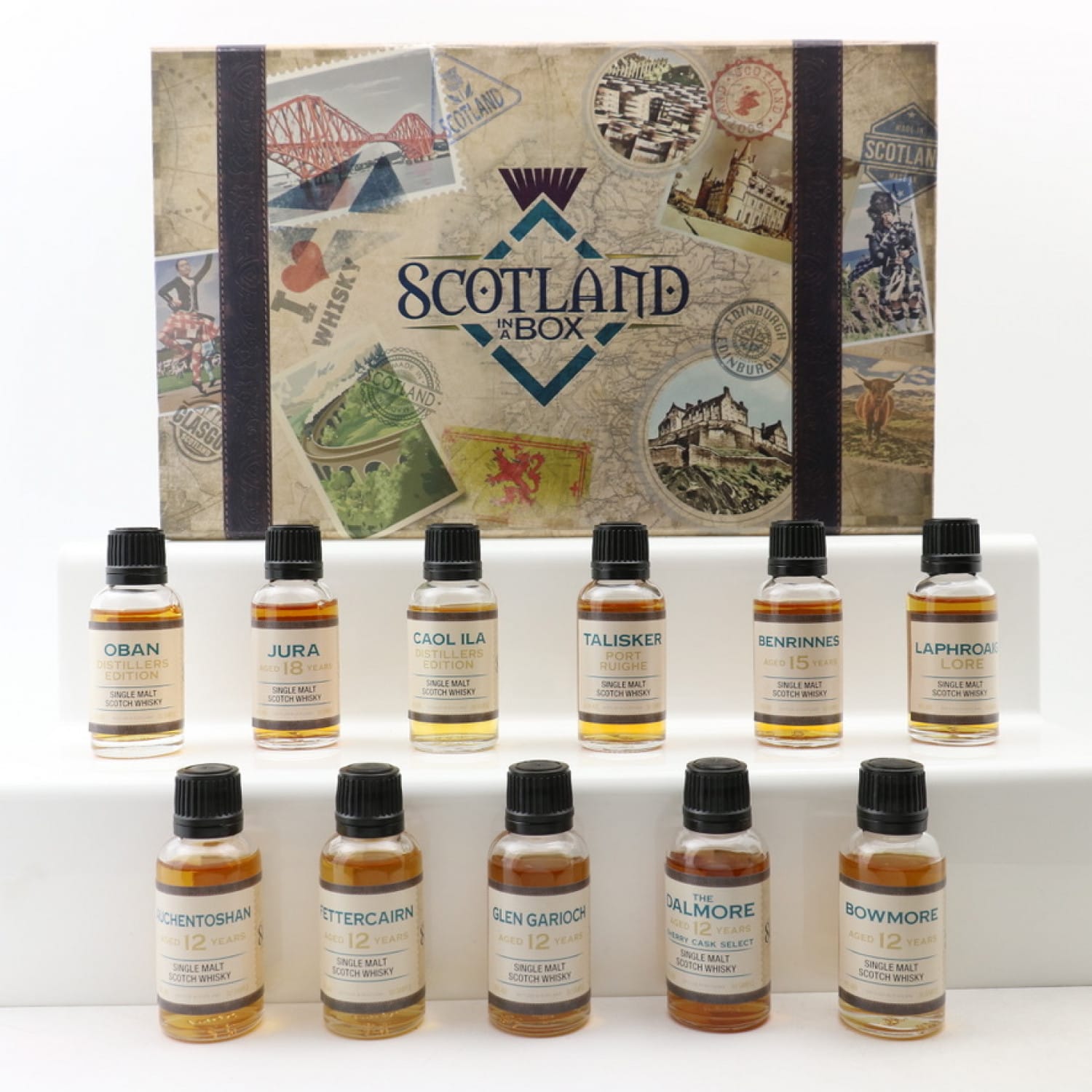 Scotland In A Box Mini Set 11 x 3cl | The 148th Auction | Scotch Whisky ...