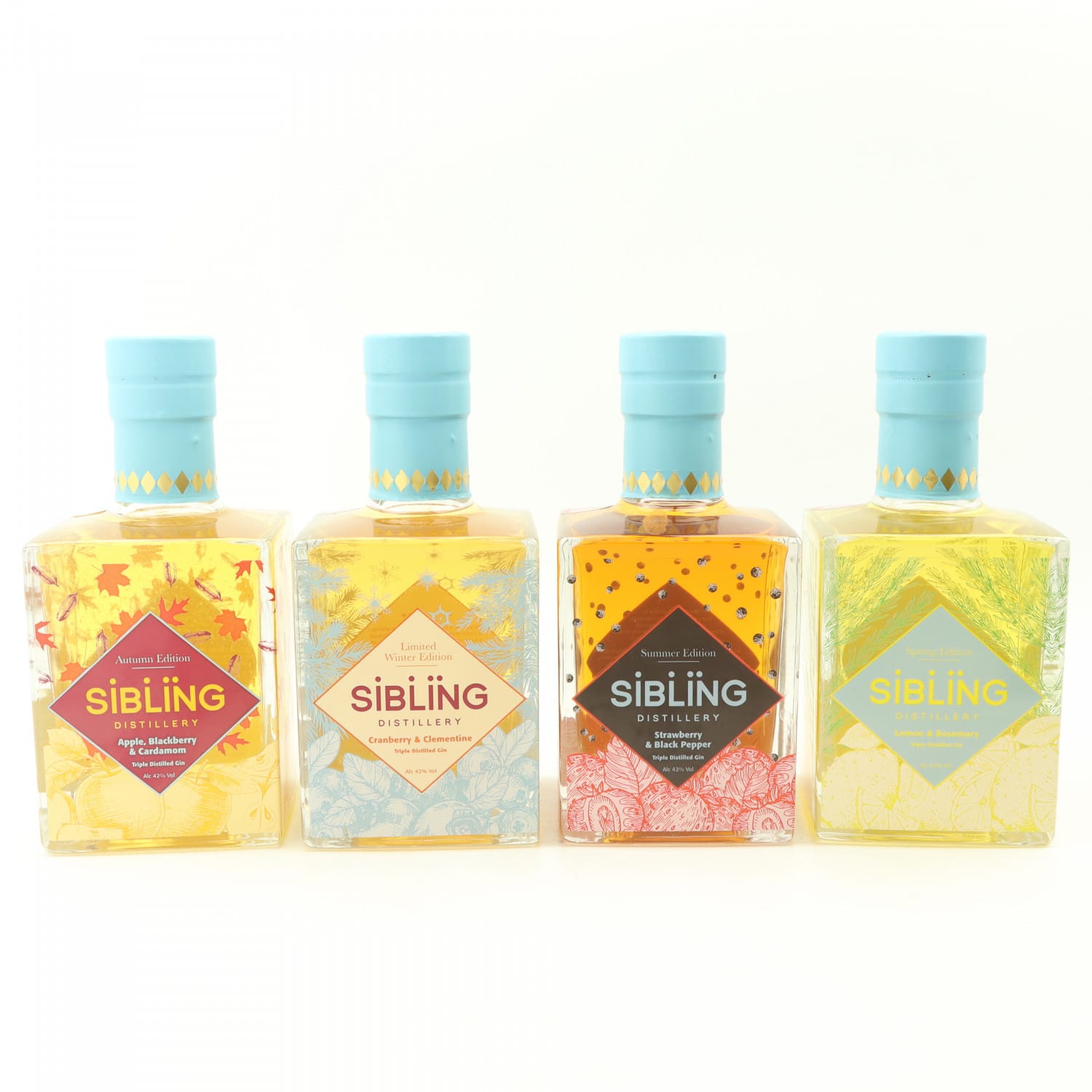 Sibling Distillery Gin Summer, Winter, Autumn & Spring Editions 4 x ...