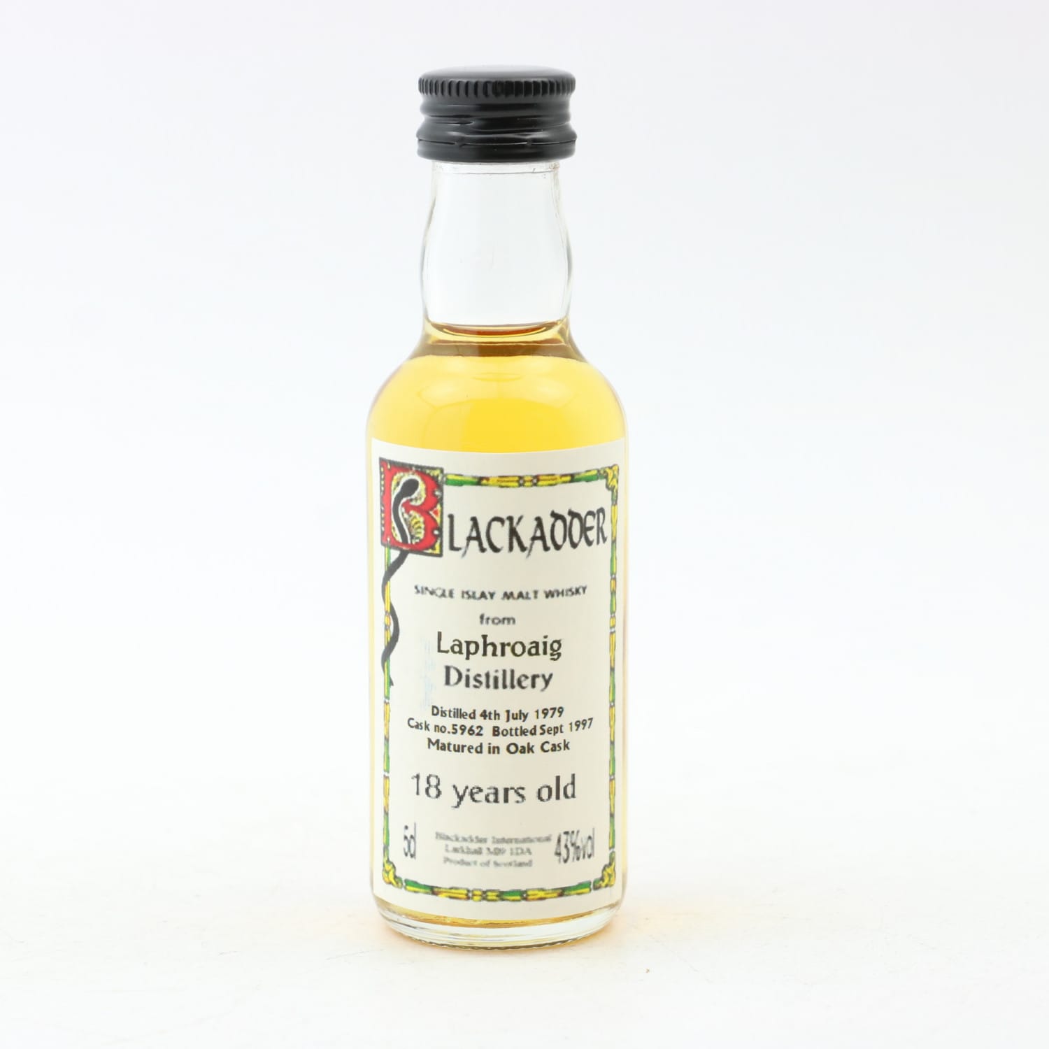 Laphroaig 1979 18 Year Old Blackadder Mini 5cl | The 147th Auction ...