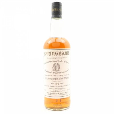 Springbank 1974 21 Year Old International Order Of Scotch Single Malt ...