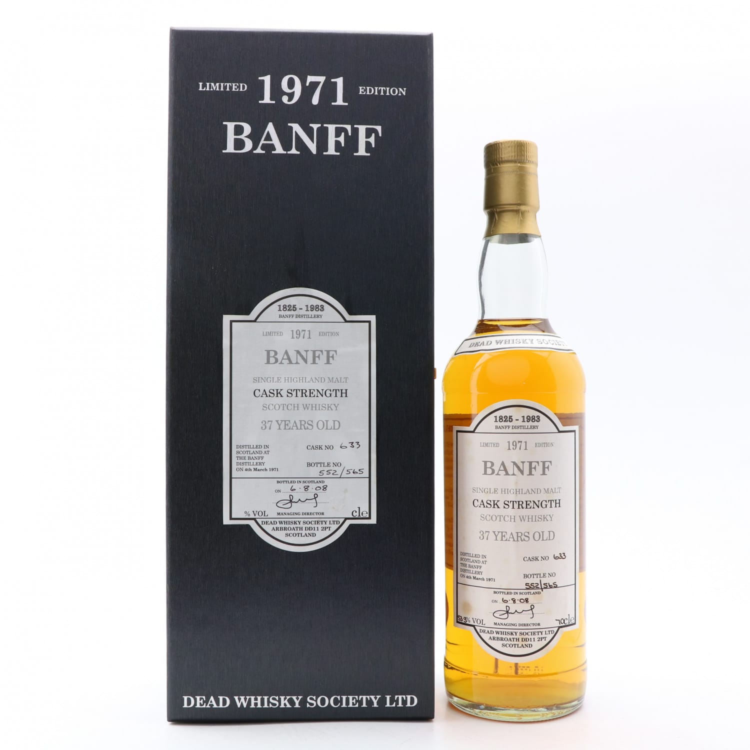 Banff 1971 37 Year Old Dead Whisky Society | The 159th Auction | Scotch ...