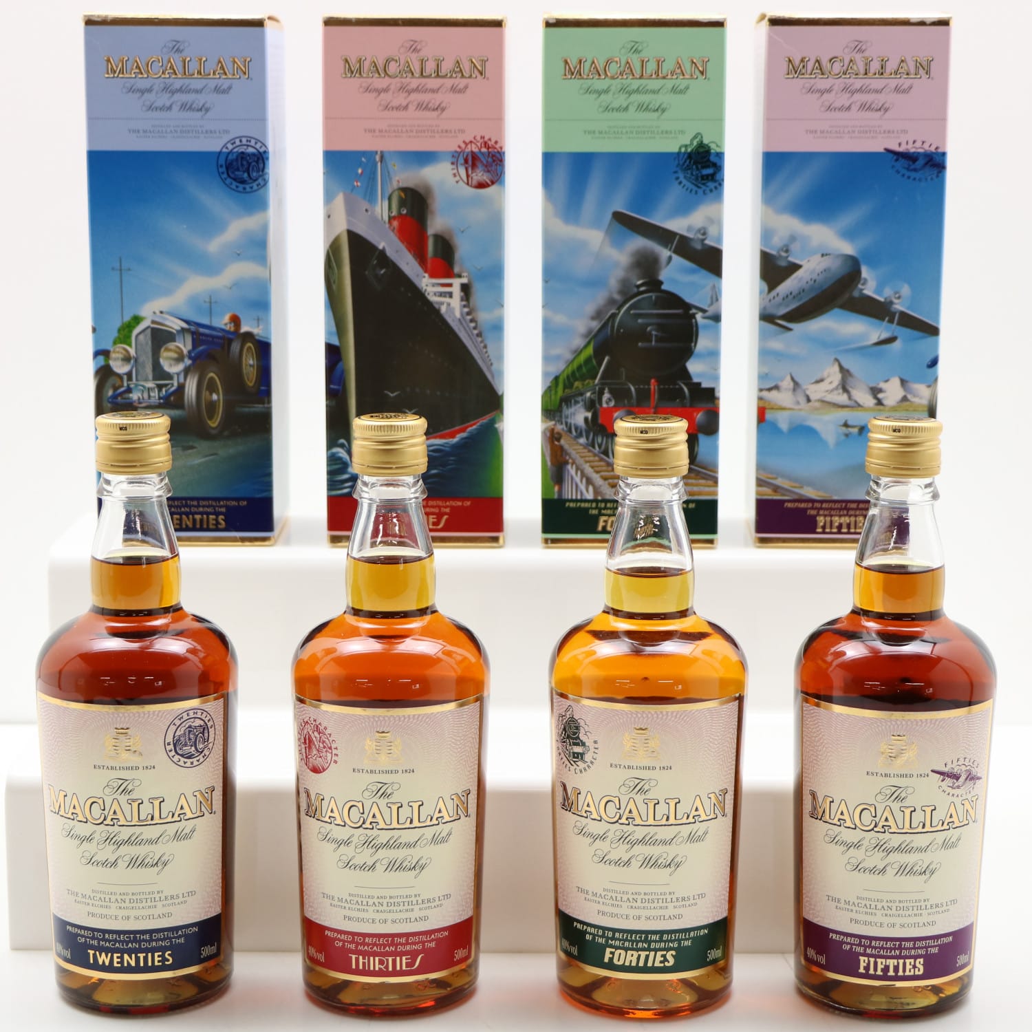 Macallan Decades Collection - Twenties, Thirties, Forties & Fifties 4 x ...