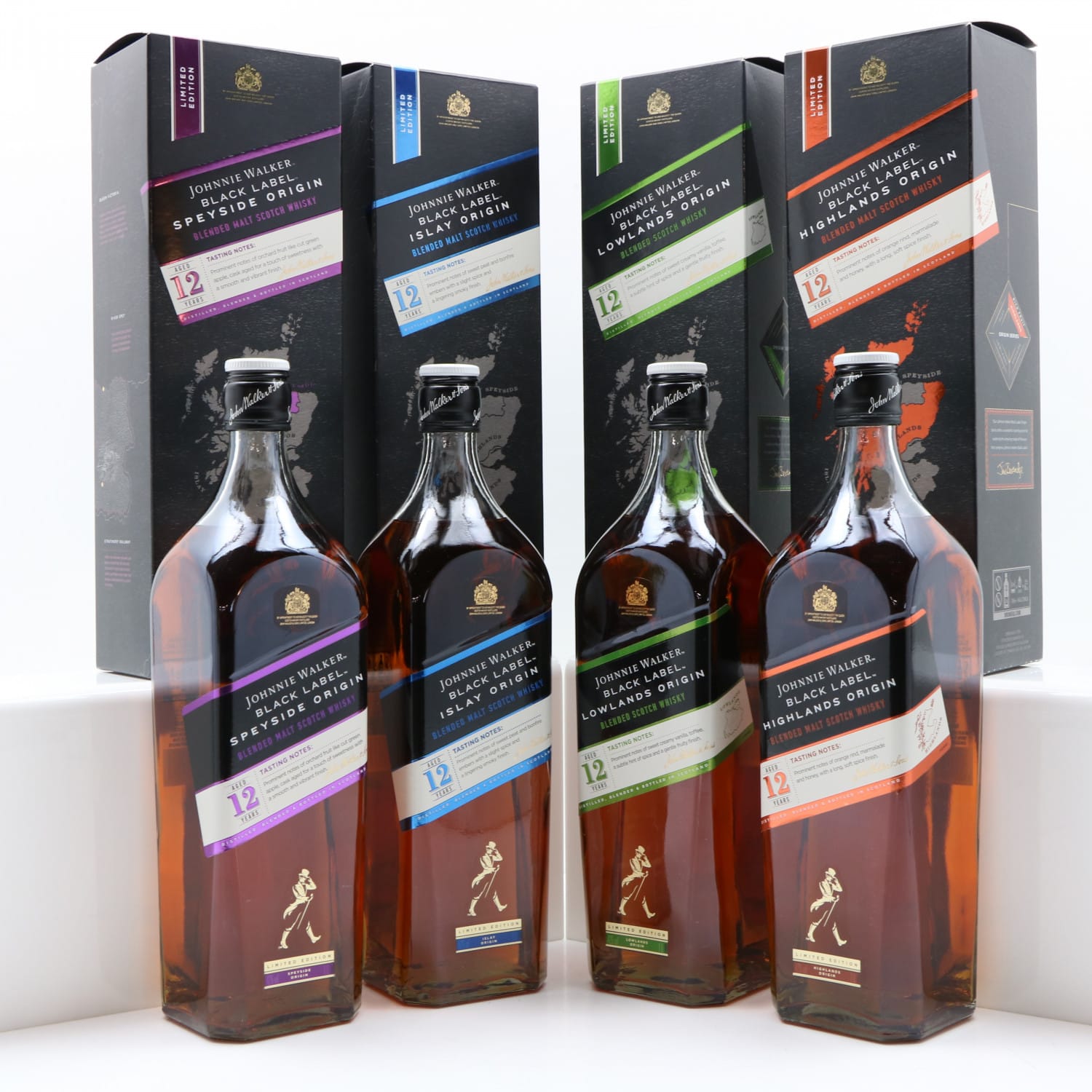 Johnnie Walker 12 Year Old Black Label Origin Collection 4 x 1L | The ...