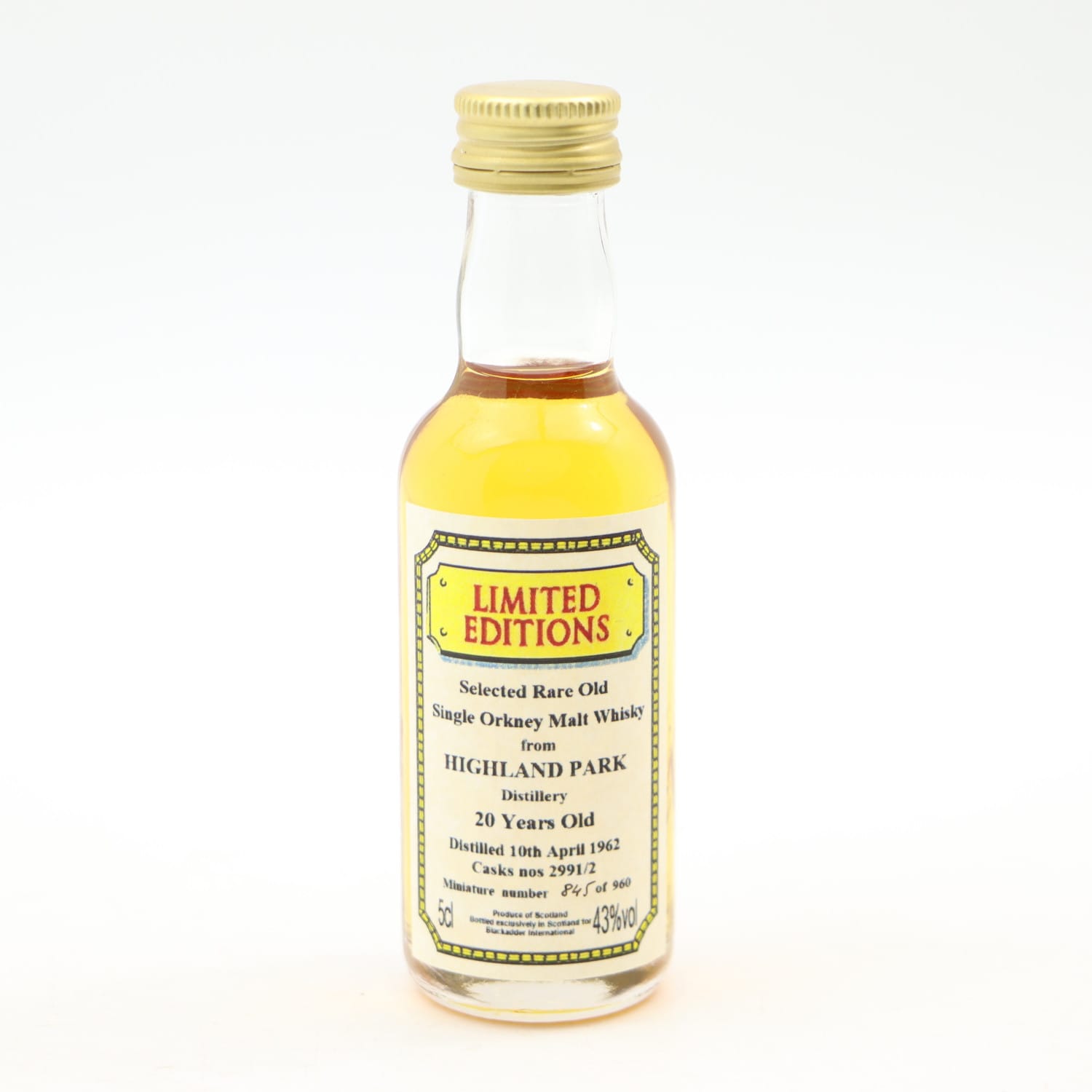 Highland Park 1962 20 Year Old Limited Editions Mini 5cl | The 168th ...