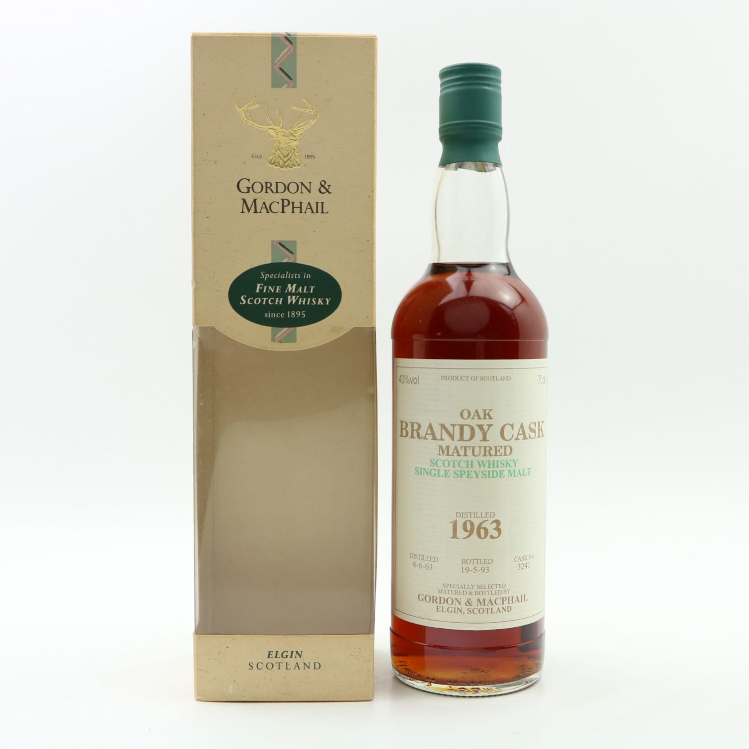 Speyside 1963 Oak Brandy Cask Gordon & MacPhail | The 141st Auction ...