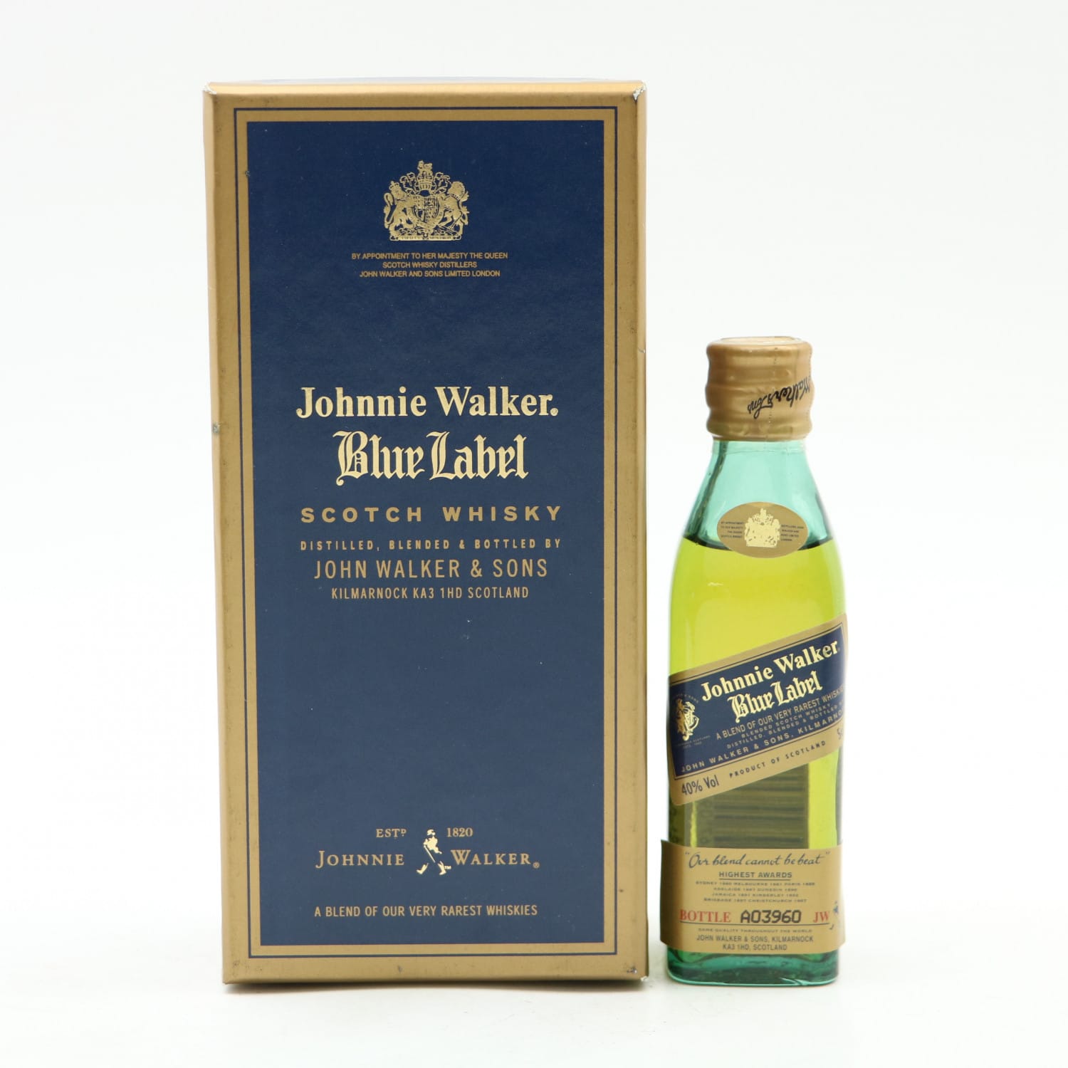 Johnnie Walker Blue Label Mini 5cl | The 143rd Auction | Scotch Whisky ...