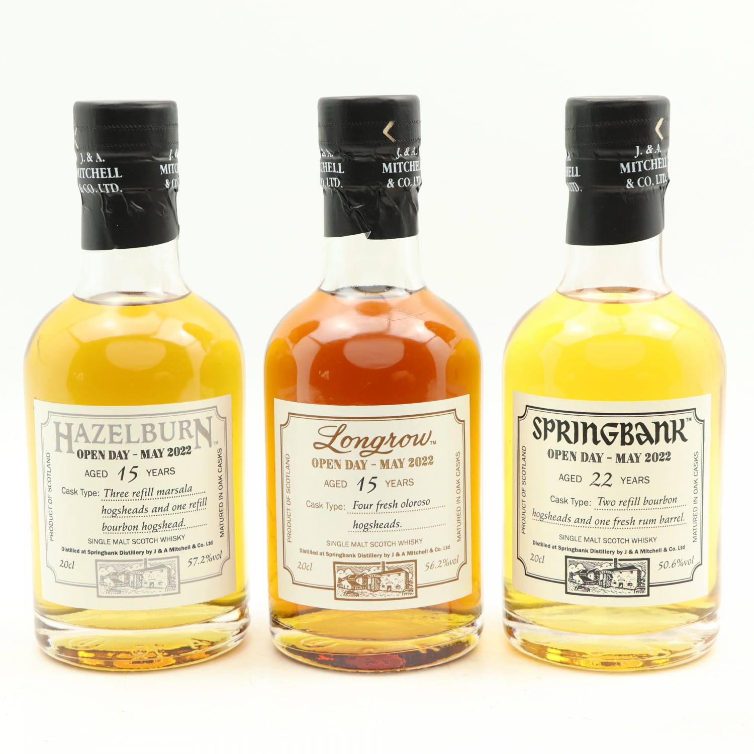 Hazelburn 15 Year Old, Springbank 22 Year Old & Longrow 15 Year Old ...