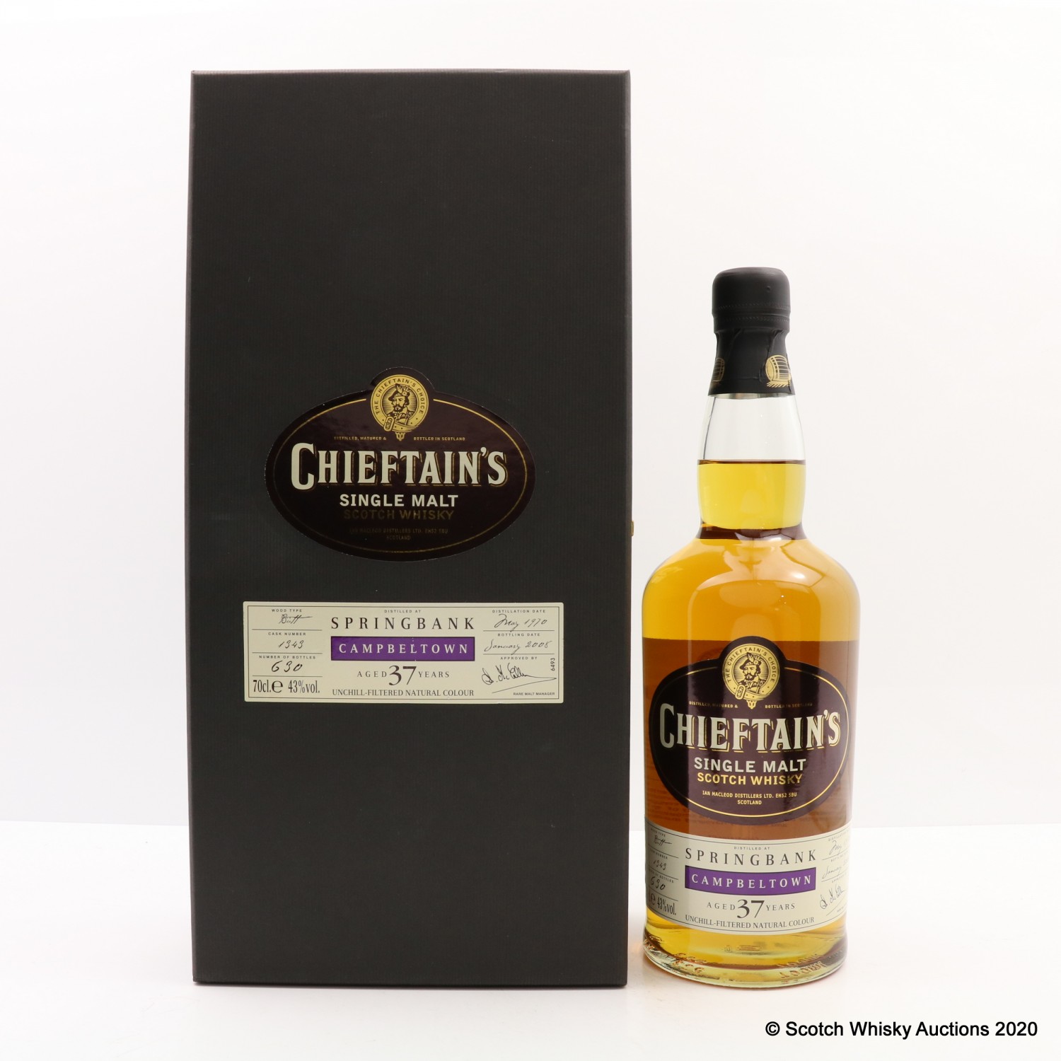 Springbank 1970 37 Year Old Chieftain's | The 107th Auction | Scotch ...