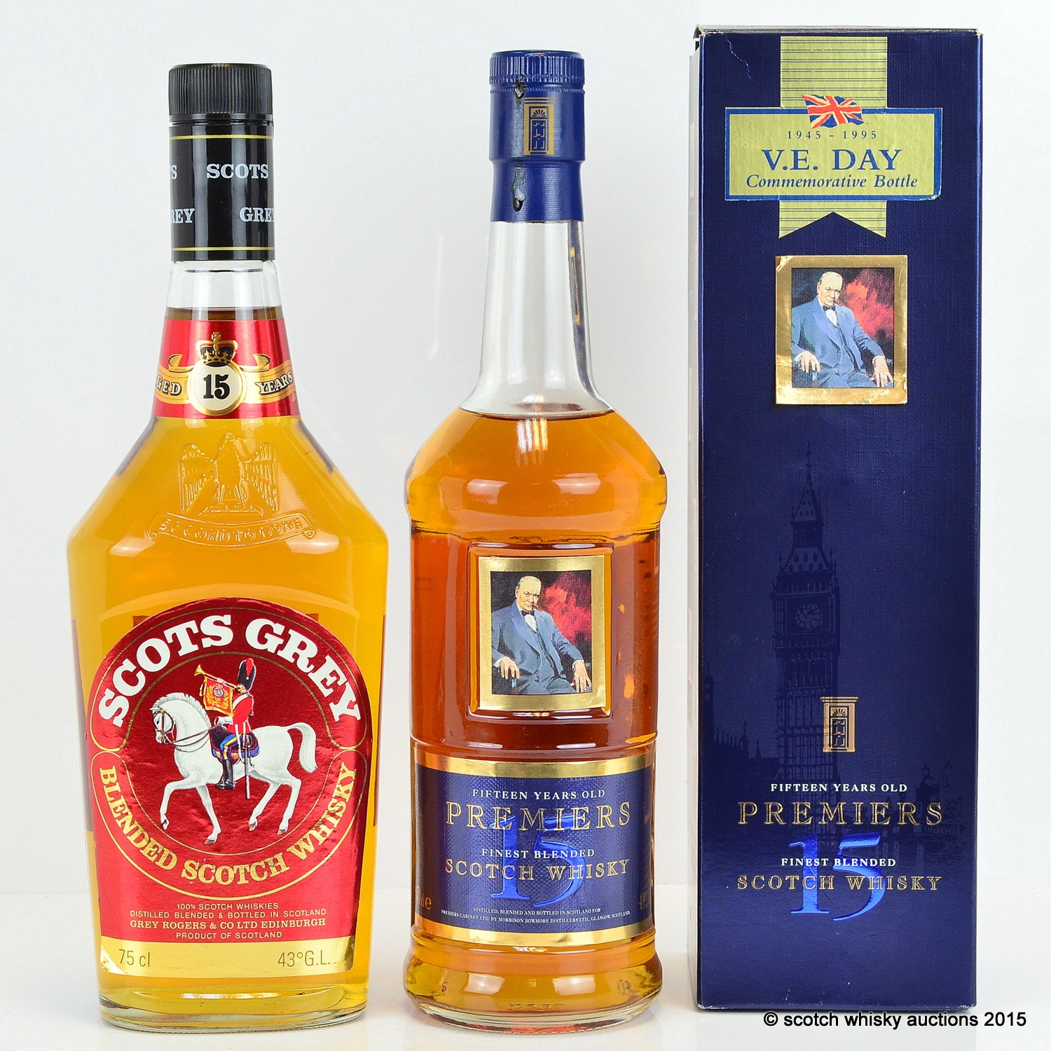 Scots Grey 15 Year Old Blend & Premiers 15 Year Old V.E Day ...