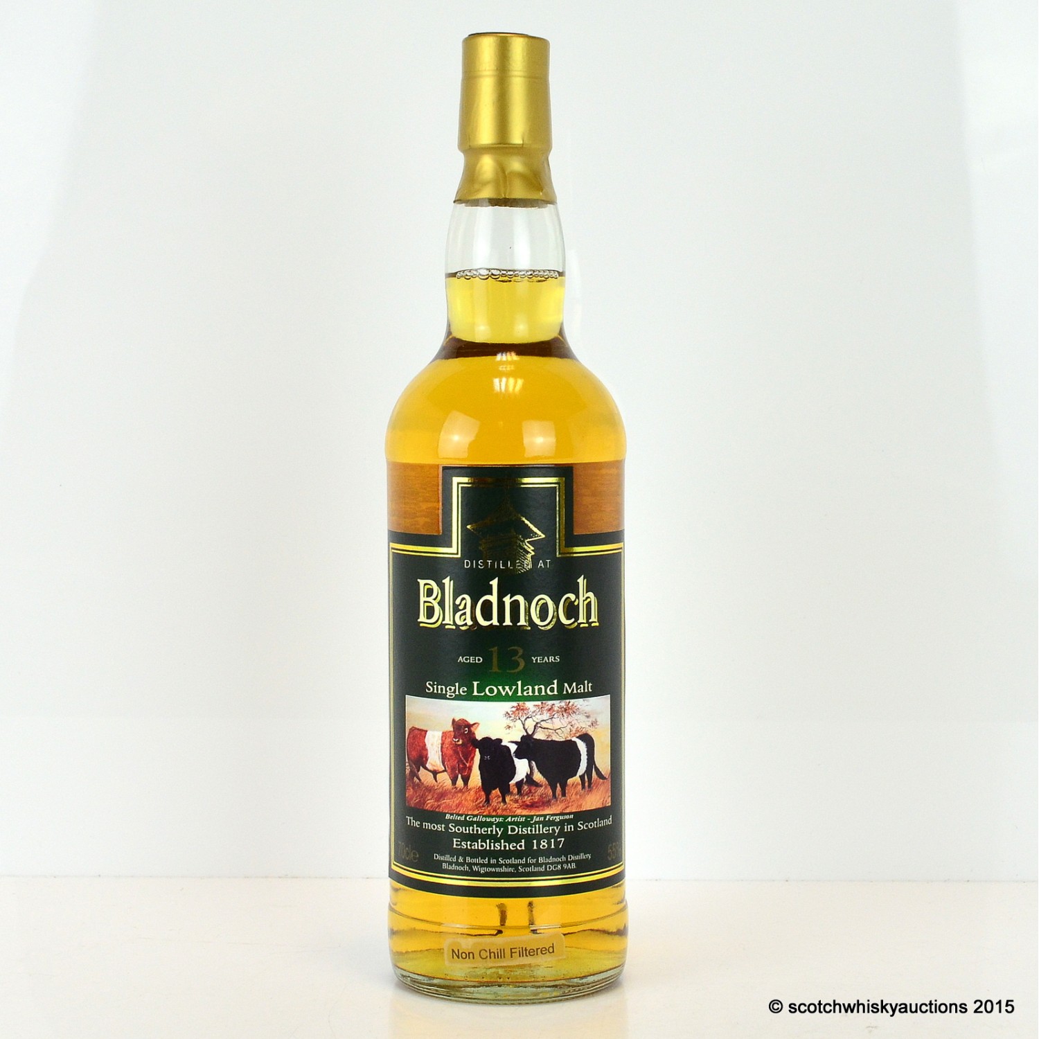 Bladnoch 13 Year Old Belted Galloway Label | The 48th Auction | Scotch ...