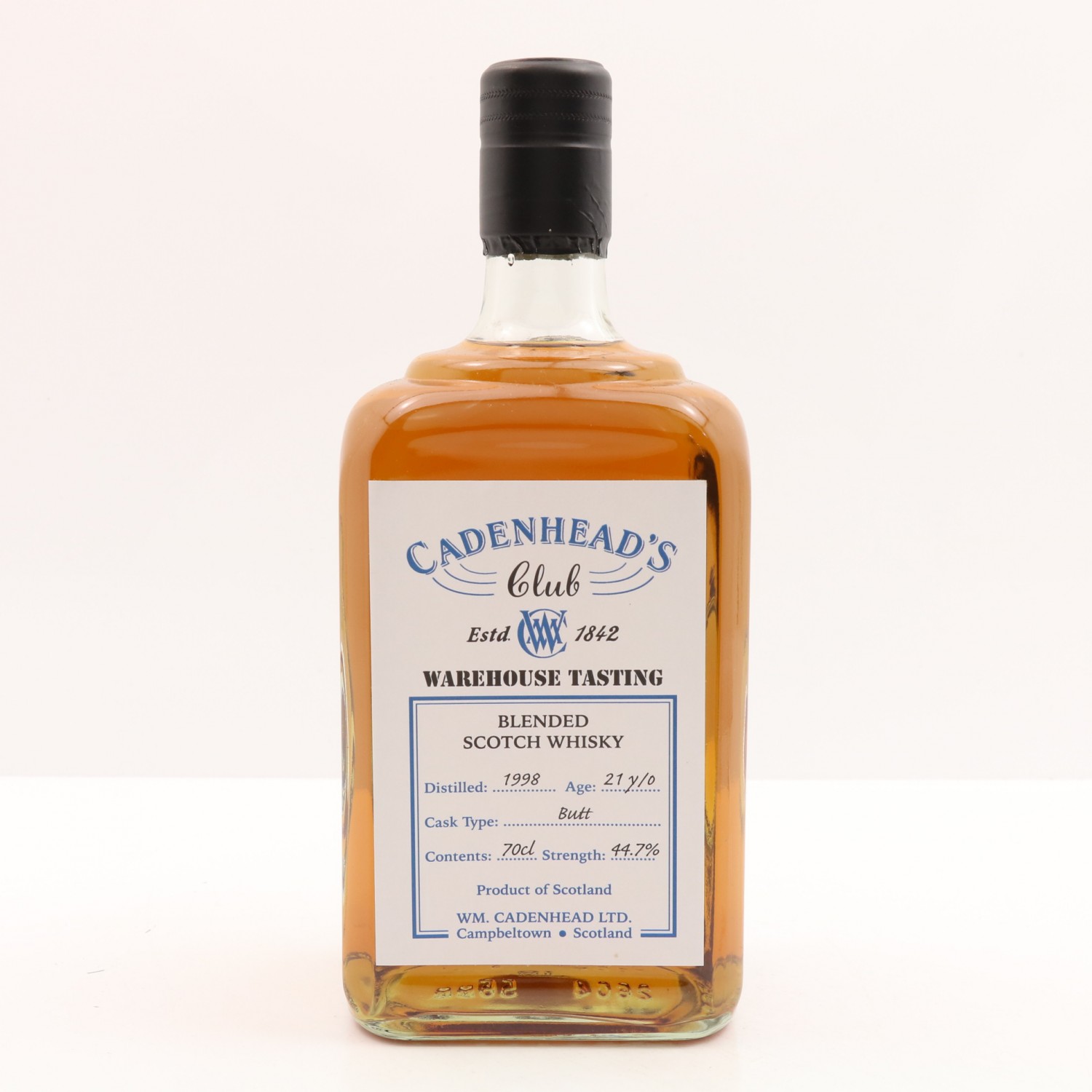 Blended Scotch Whisky 1998 21 Year Old Cadenhead's Warehouse Tasting ...
