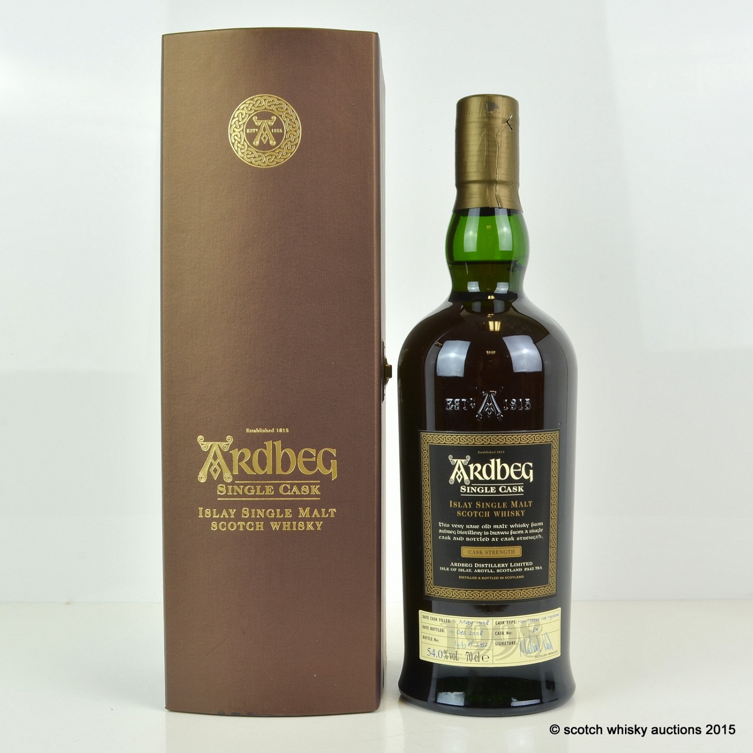 Ardbeg 1998 Single Cask #1189 Feis Ile 2009 & Ardbeg World Whisky 2009 ...
