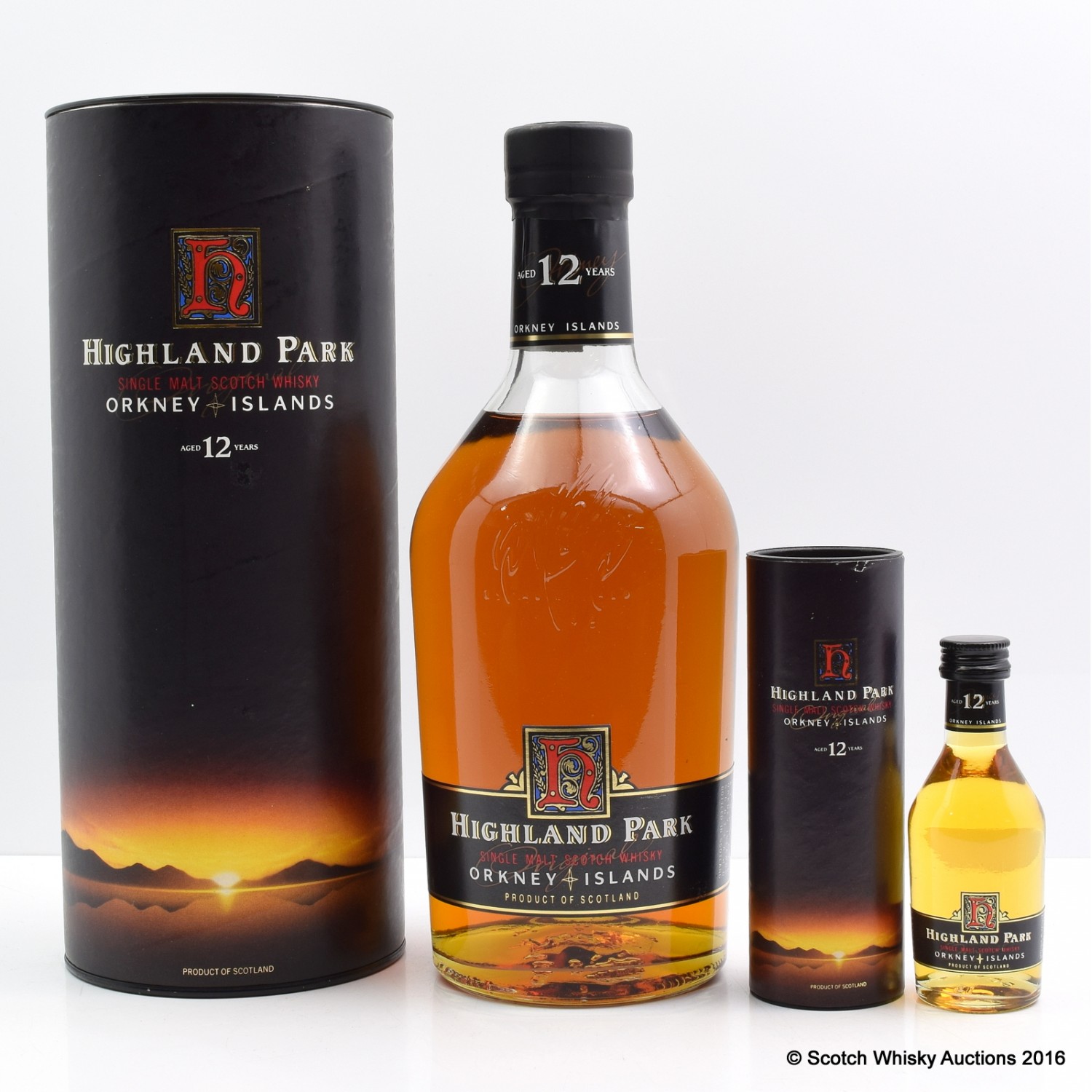 Highland Park 12 Year Old Dumpy Bottle 1L with Matching Mini 5cl | The ...