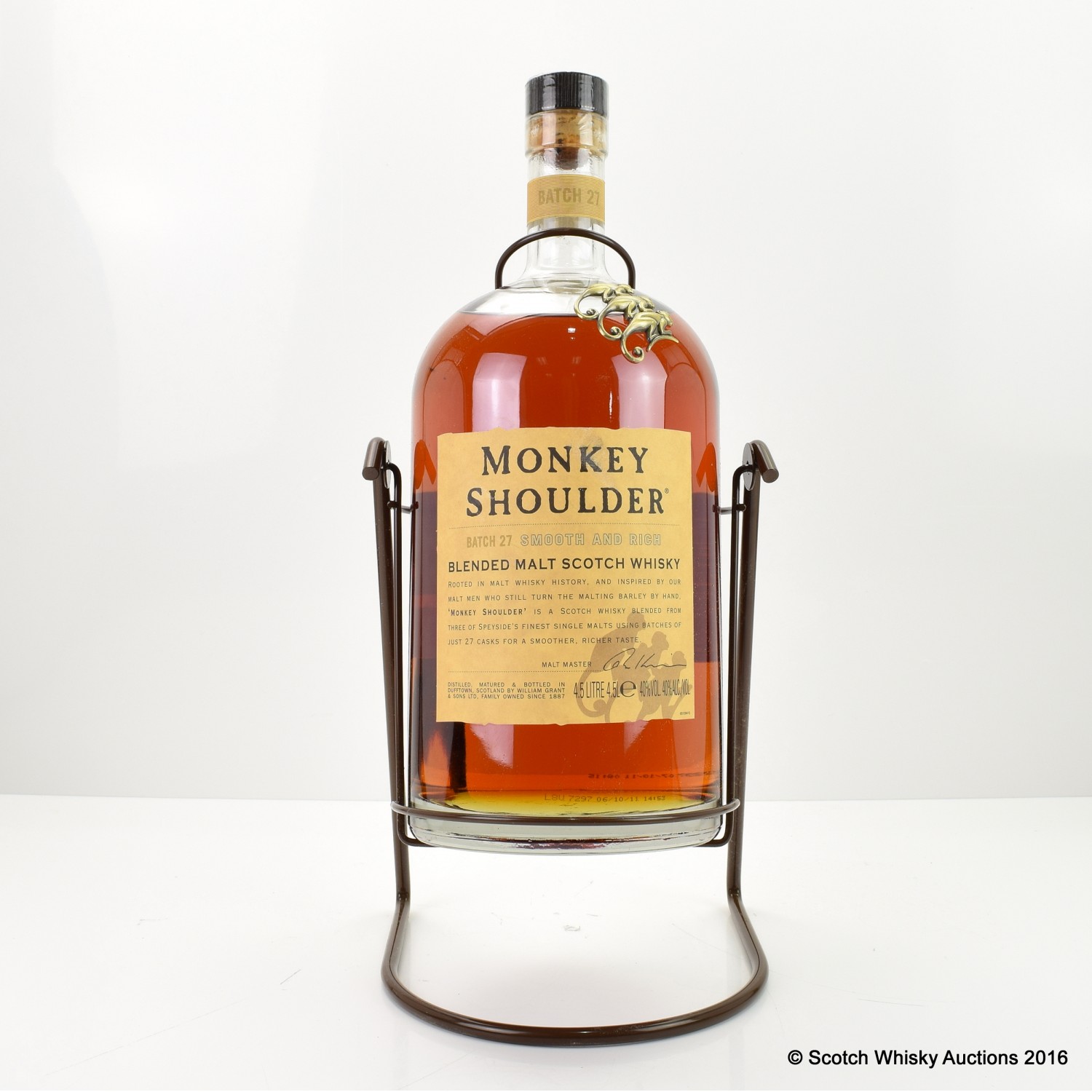 Monkey Shoulder Batch #27 4.5L Gorilla & Cradle | The 64th Auction ...