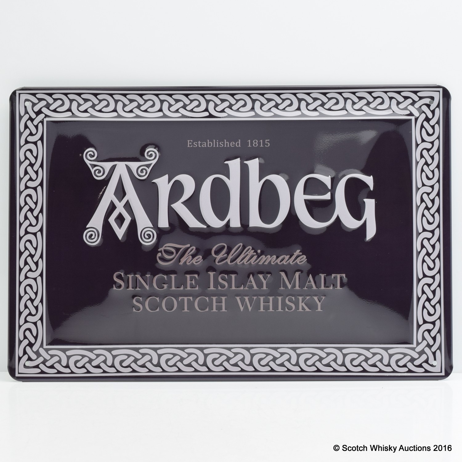 Ardbeg Metal Embossed Plaque | The 68th Auction | Scotch Whisky Auctions