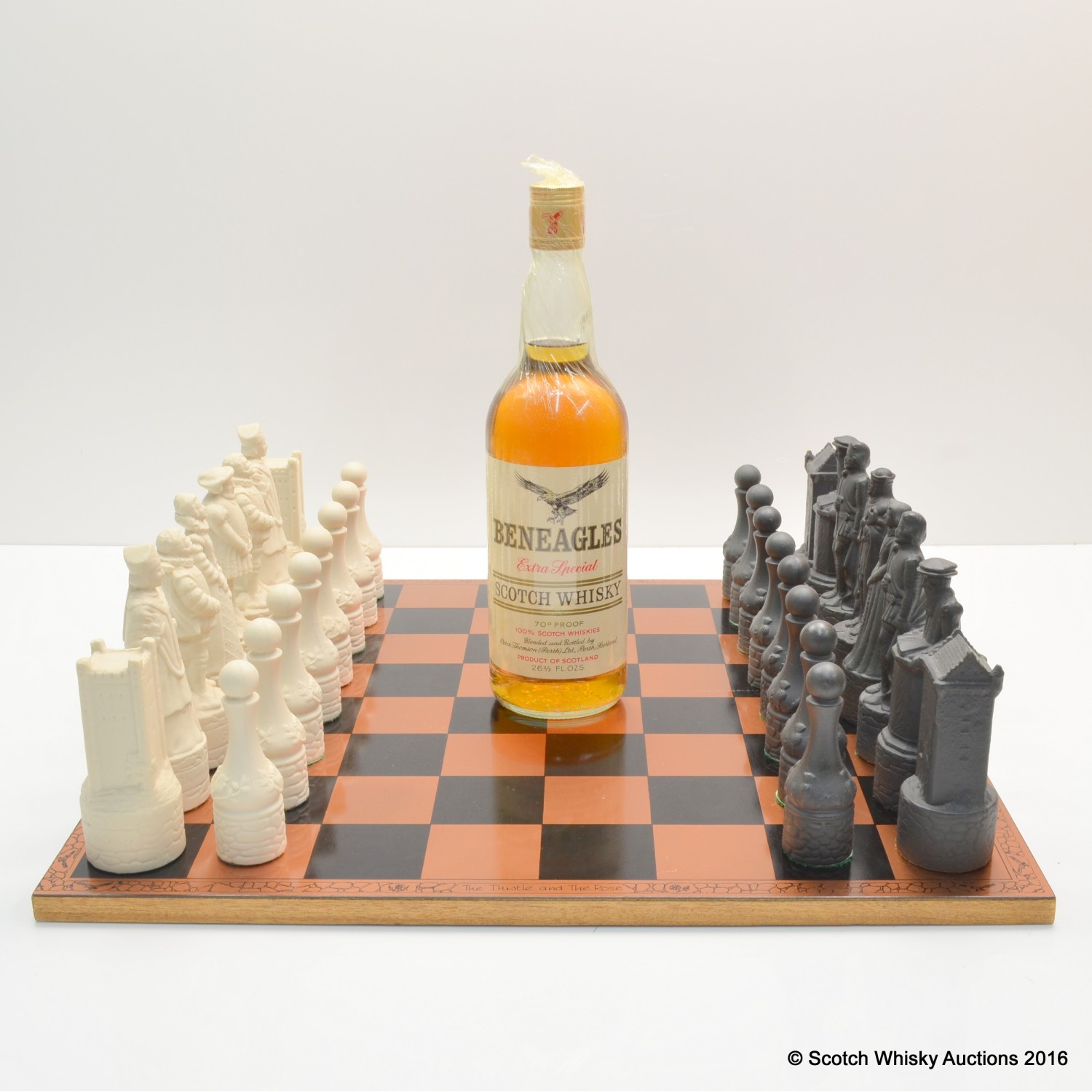 Beneagles Thistle & Rose Chess Set with Beneagles Extra Special 26 2/3 ...