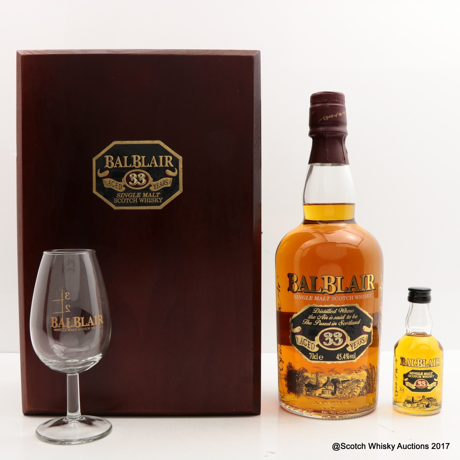Balblair 33 Year Old With Glass & Mini Set | The 74th Auction | Scotch ...