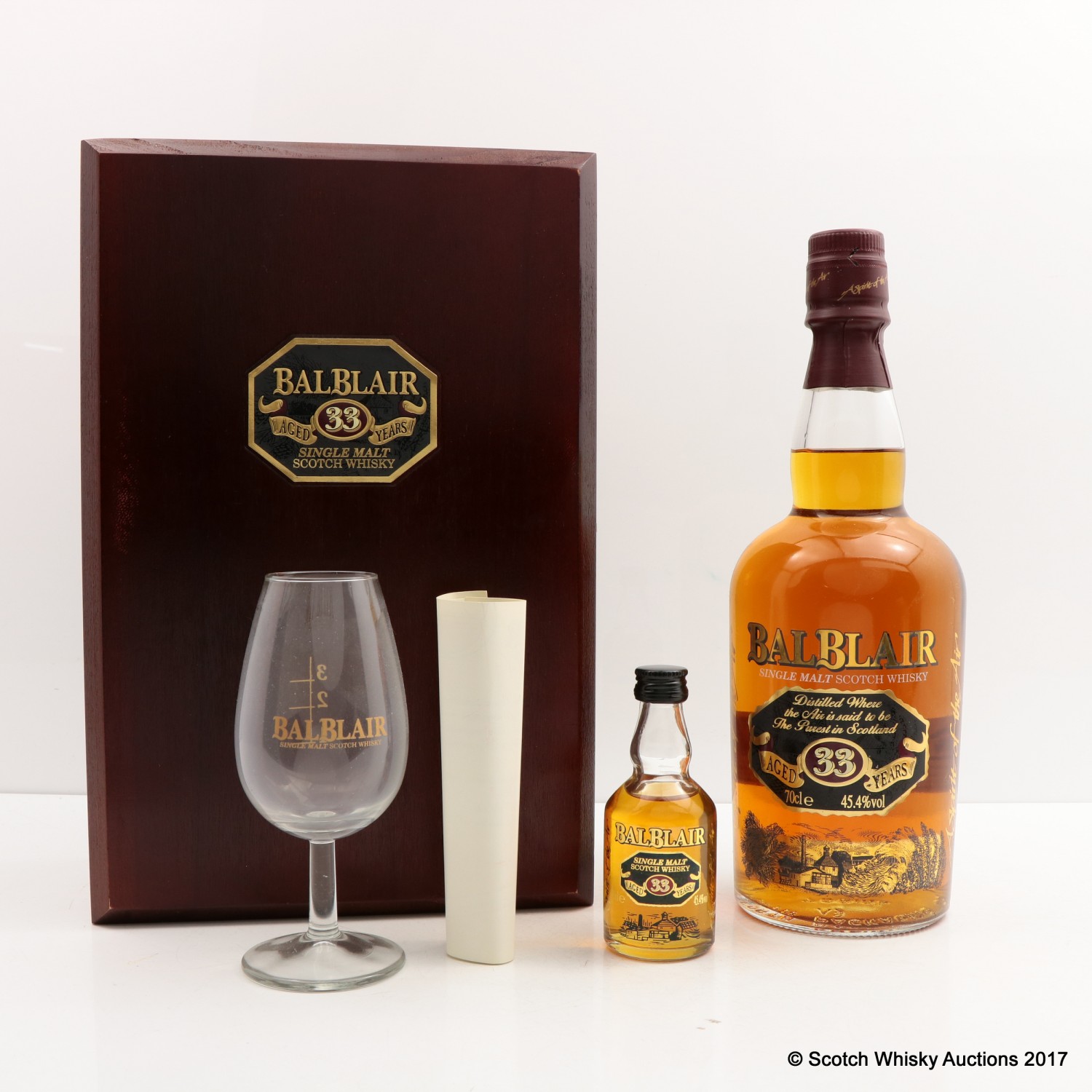 Balblair 33 Year Old With Glass & Mini Set | The 74th Auction | Scotch ...
