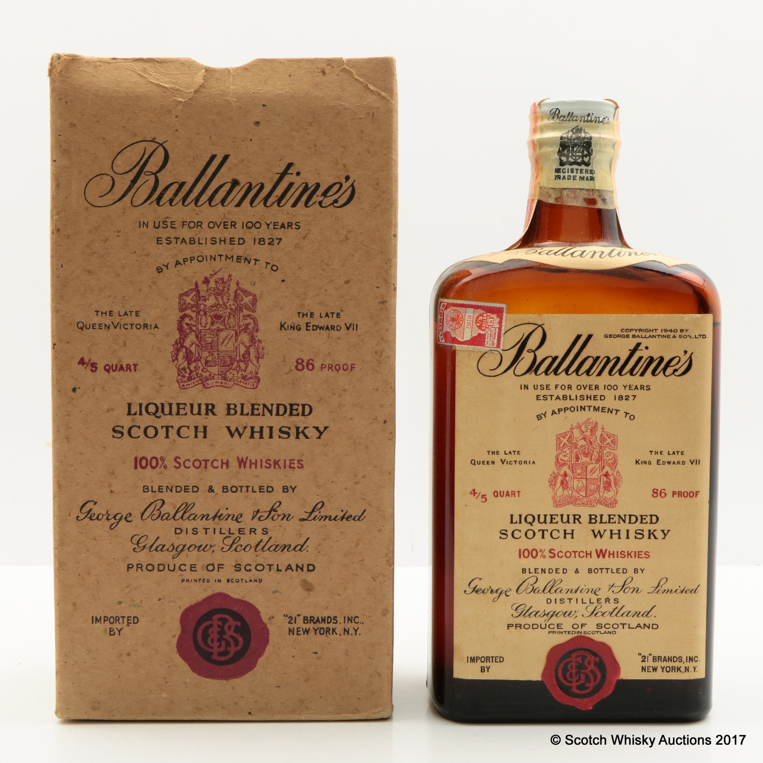 Ballantine's 4/5 Quarts | The 78th Auction | Scotch Whisky Auctions