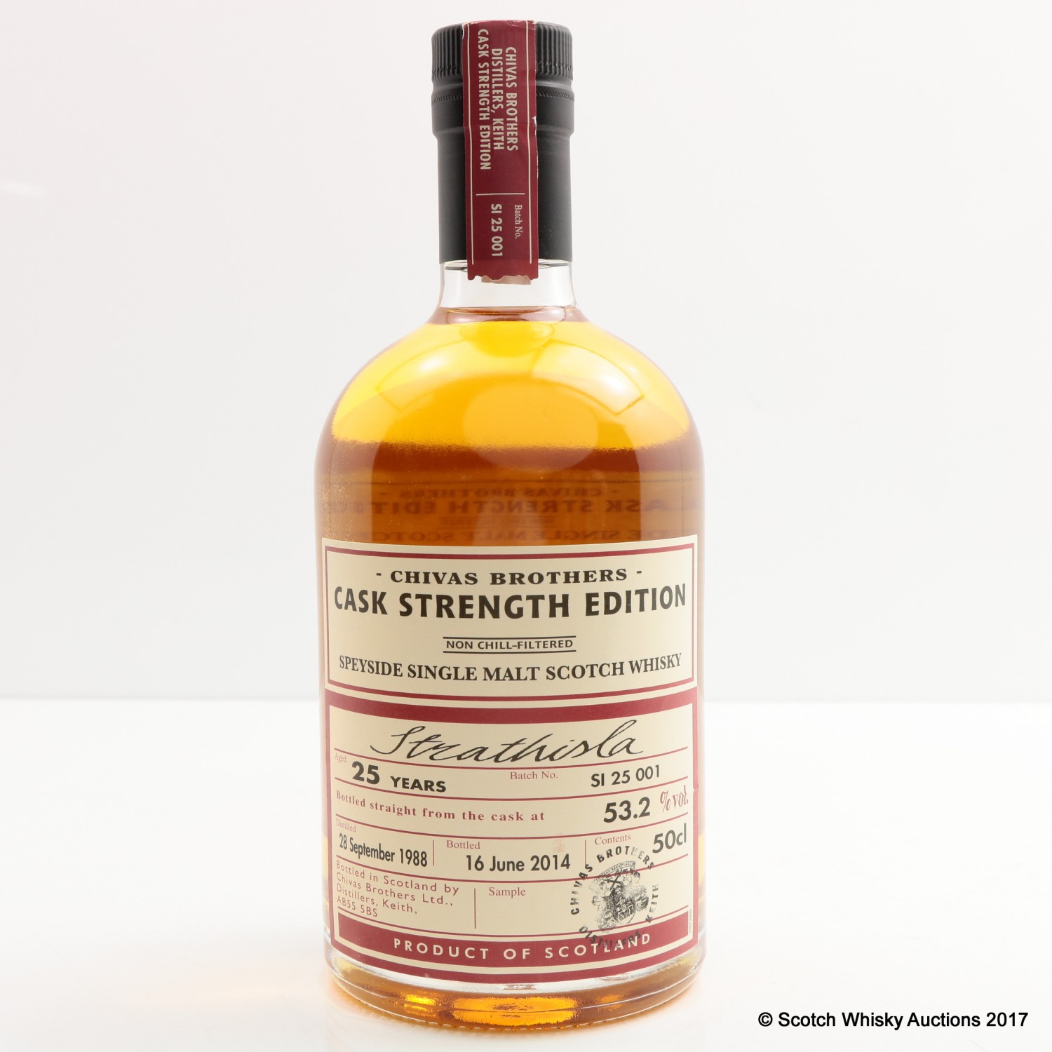Strathisla 1988 25 Year Old Chivas Brothers Cask Strength Edition 50cl ...
