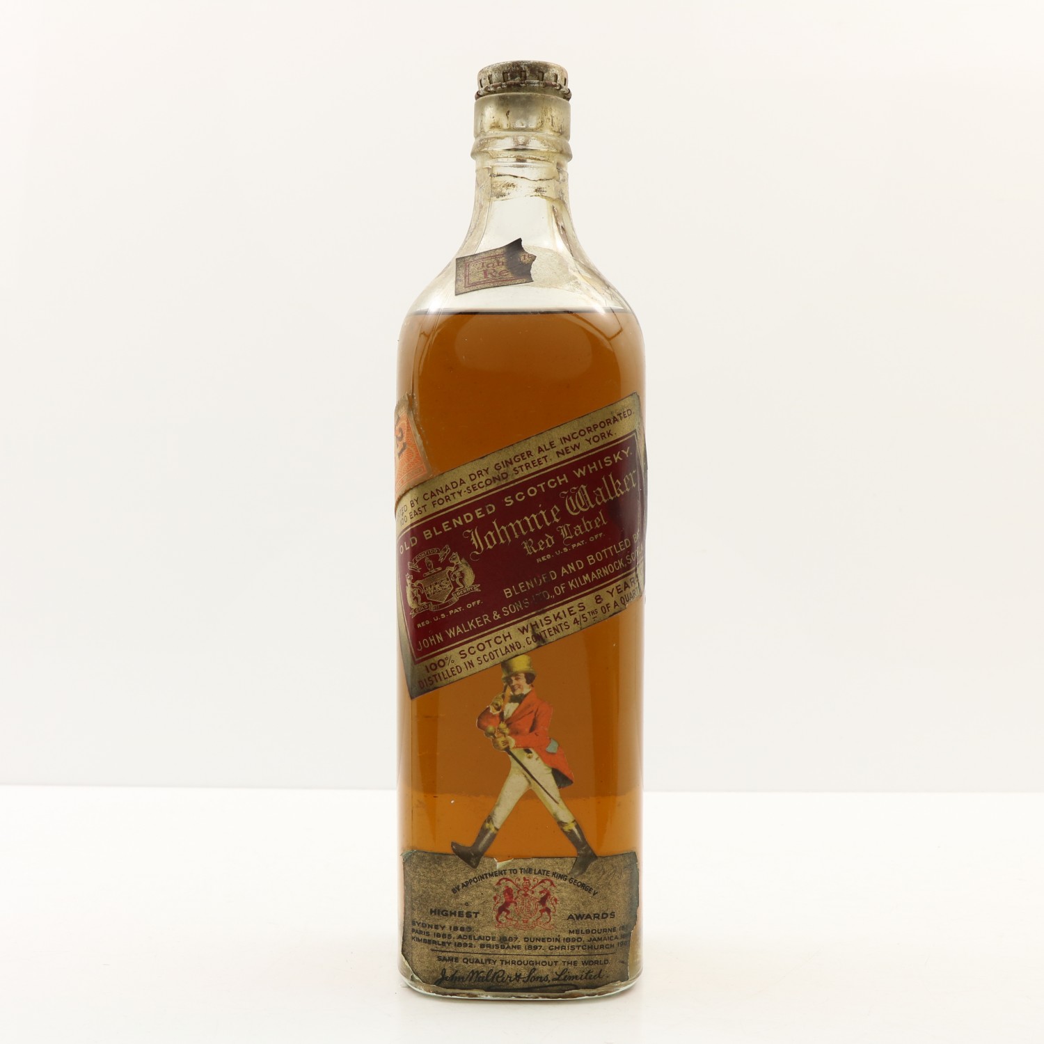 Johnnie Walker Red Label 4/5th Quart Spring Cap | The 83rd Auction ...