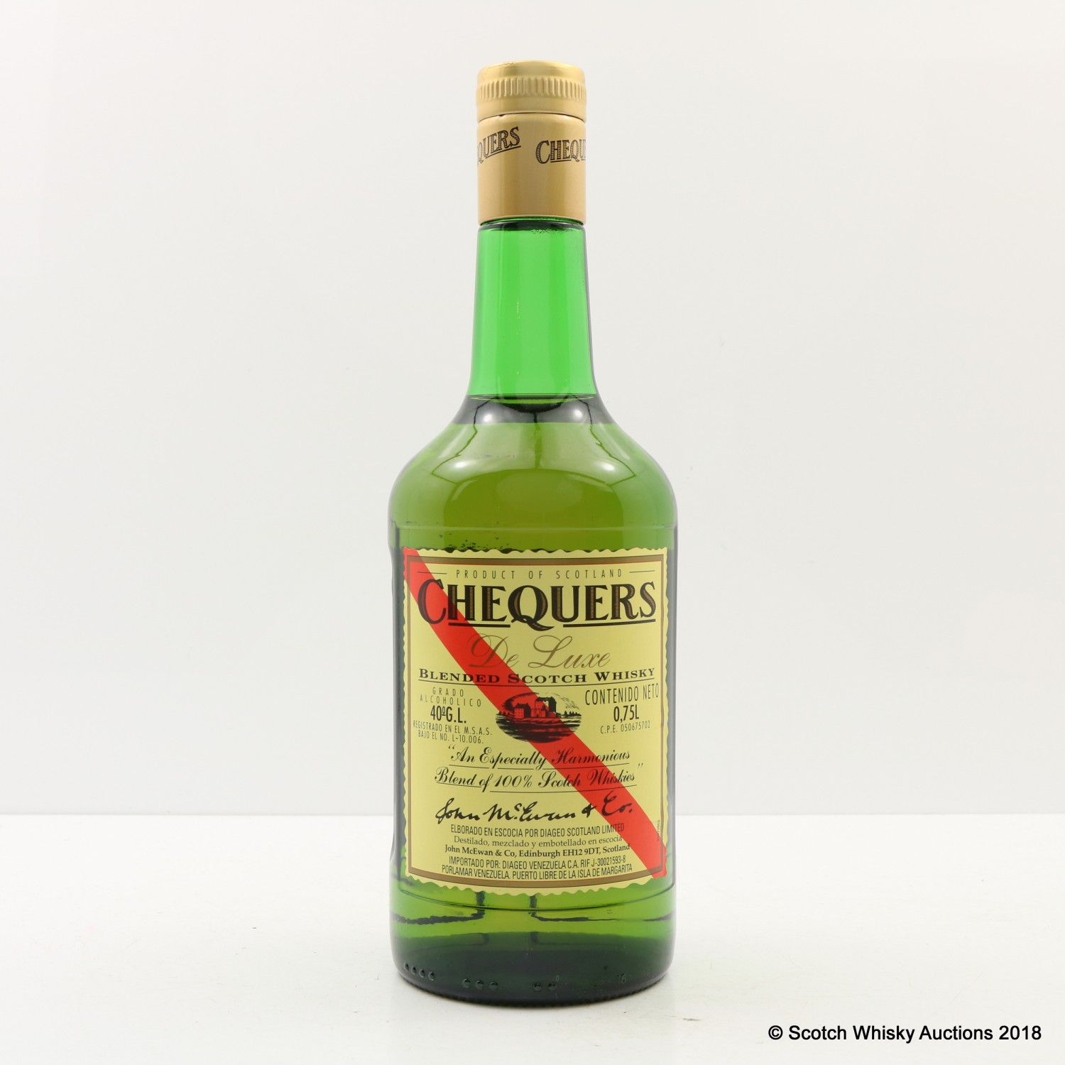 Chequers De Luxe 75cl | The 85th Auction | Scotch Whisky Auctions