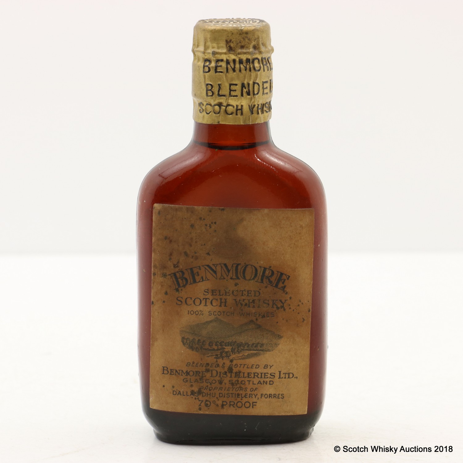 Benmore 70° Proof Scotch Whisky Mini | The 92nd Auction | Scotch Whisky ...