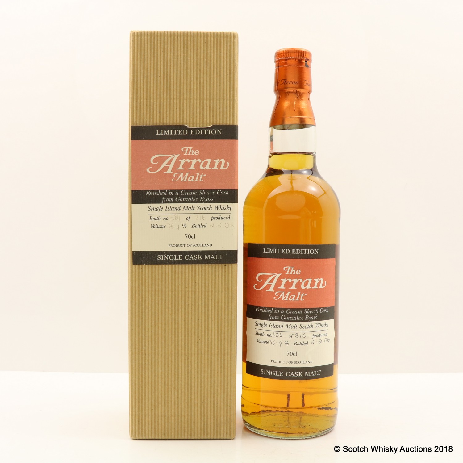 Arran Cream Sherry Cask Finish | The 92nd Auction | Scotch Whisky Auctions