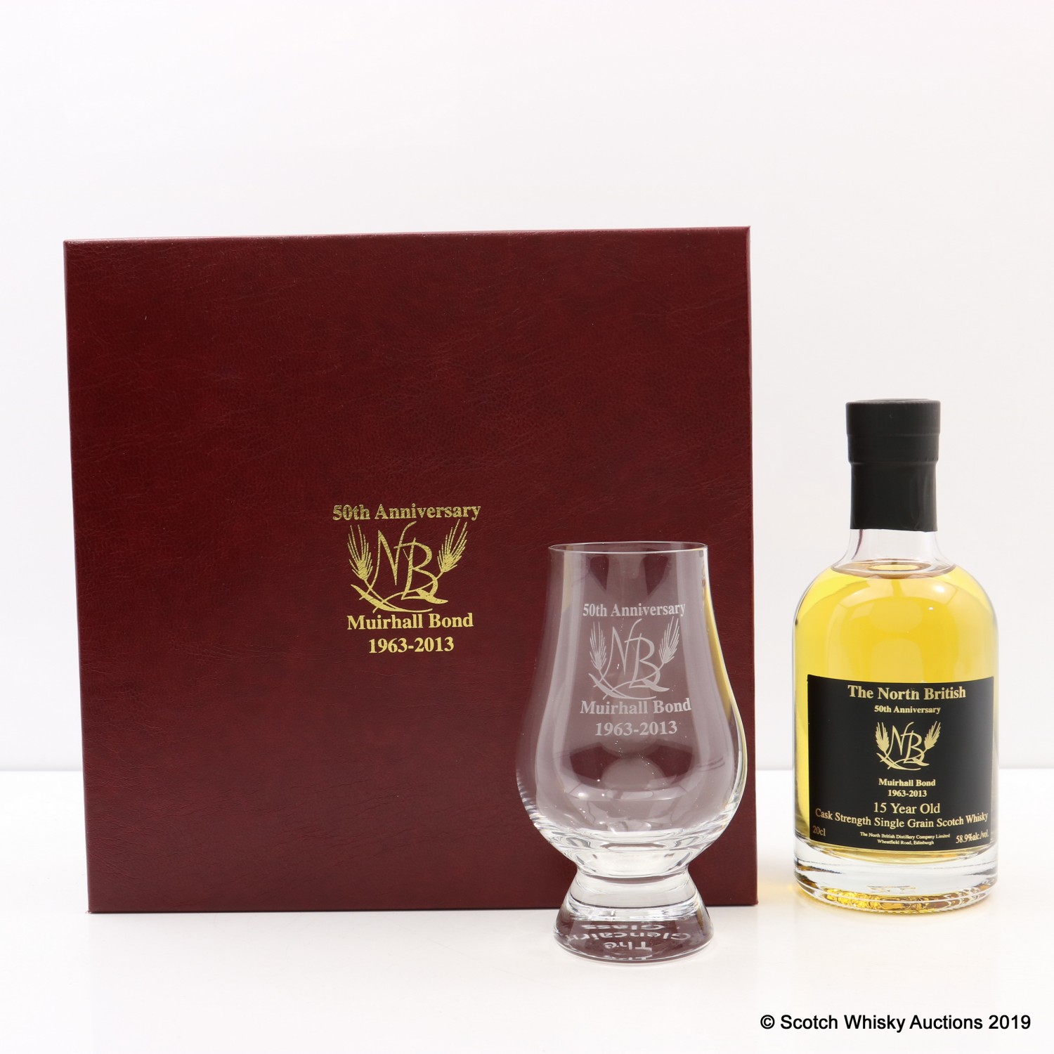 North British 15 Year Old 50th Anniversary Of Muirhall Bond 20cl Set ...