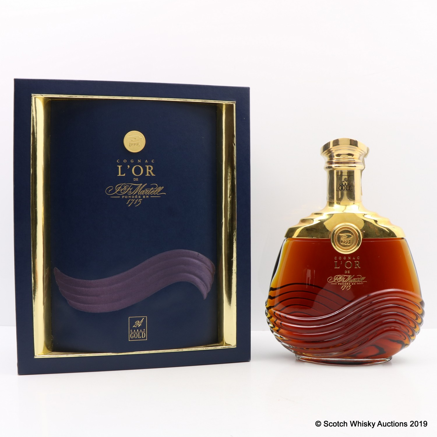 MARTELL L'OR COGNAC 24K GOLD SEALED CRYSTAL BACCARAT DECANTER | The ...