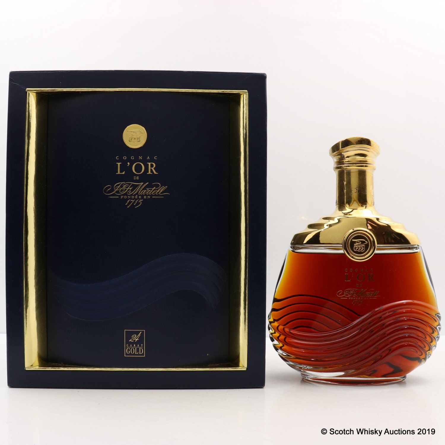 Martell L'or Cognac 24K Gold Sealed Crystal Baccarat Decanter | The ...