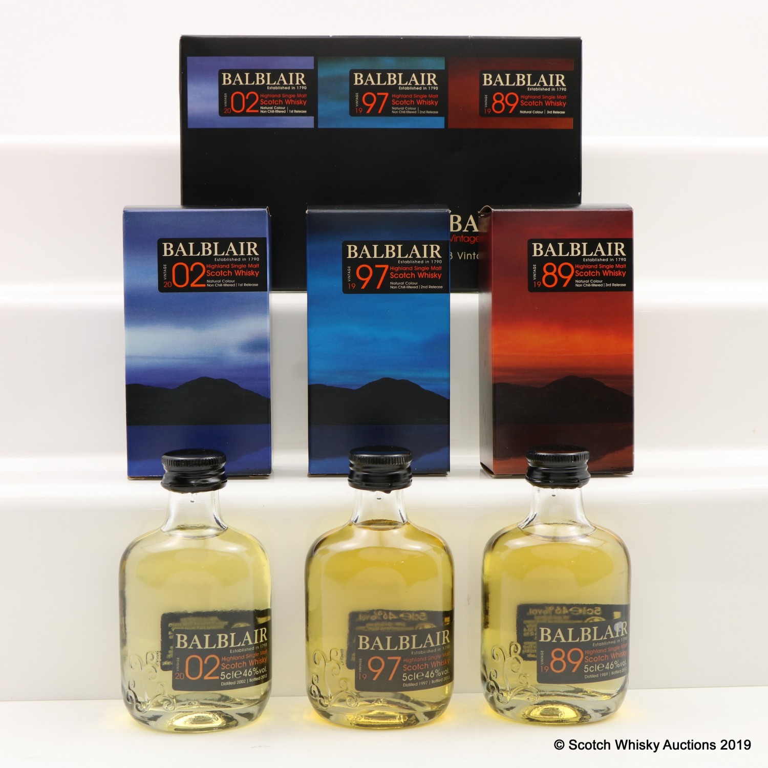Balblair Vintage Mini Gift Pack 3 x 5cl | The 98th Auction | Scotch ...