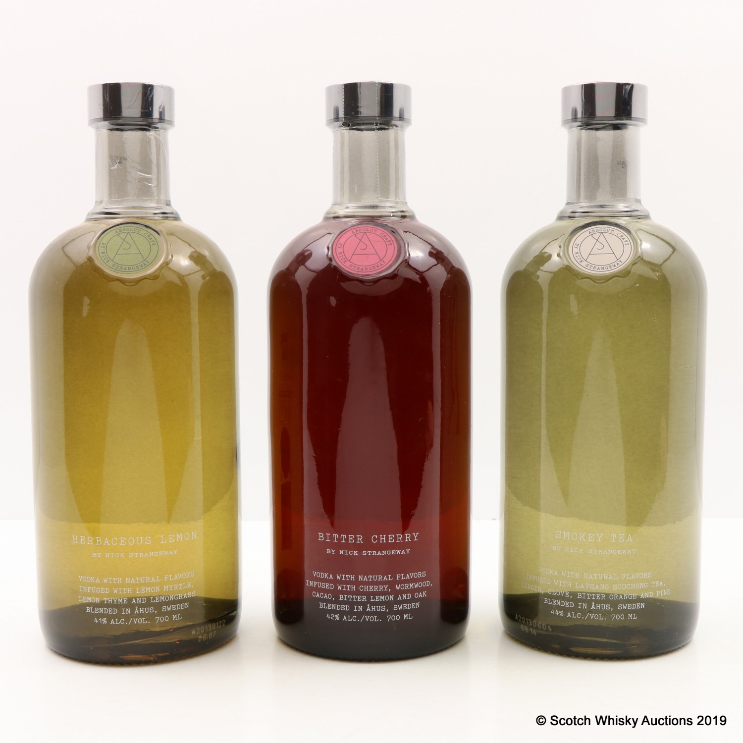 ABSOLUT CRAFT HERBACEOUS LEMON FLAVOURED VODKA, ABSOLUT BITTER CHERRY ...