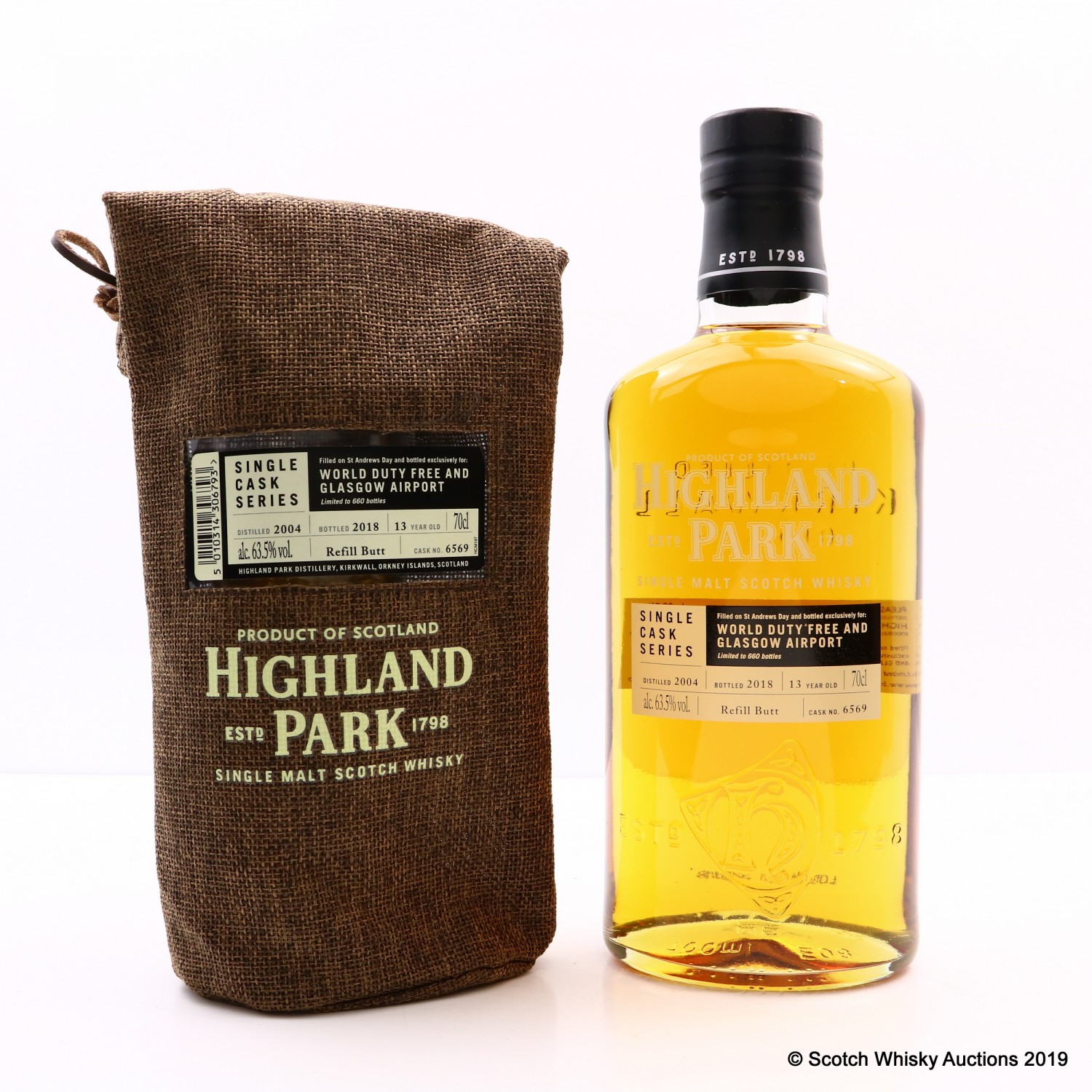 Highland Park 2004 13 Year Old Single Cask #6569 For World Duty Free ...